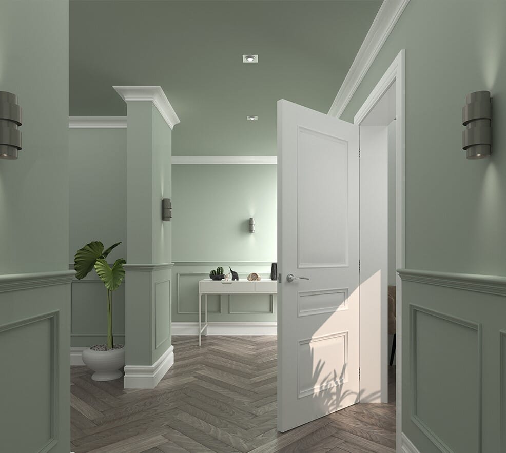 Balmoral White Primed Wall Panelling Pack from Doors & More