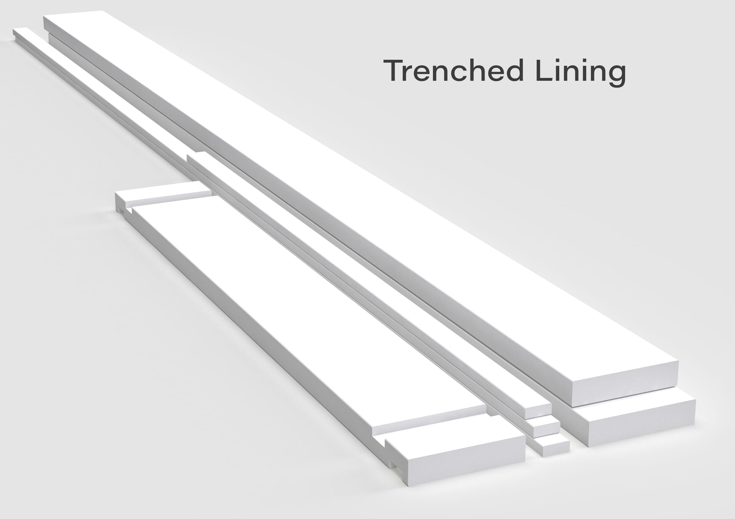 Trenched White Primed Door Lining At Express Doors Direct