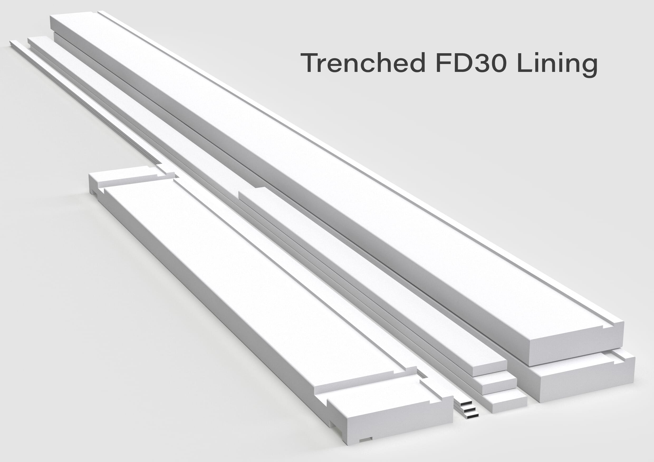 200x32mm - Untrenched To Suit Any FD30 Fire Door at Vibrant Doors