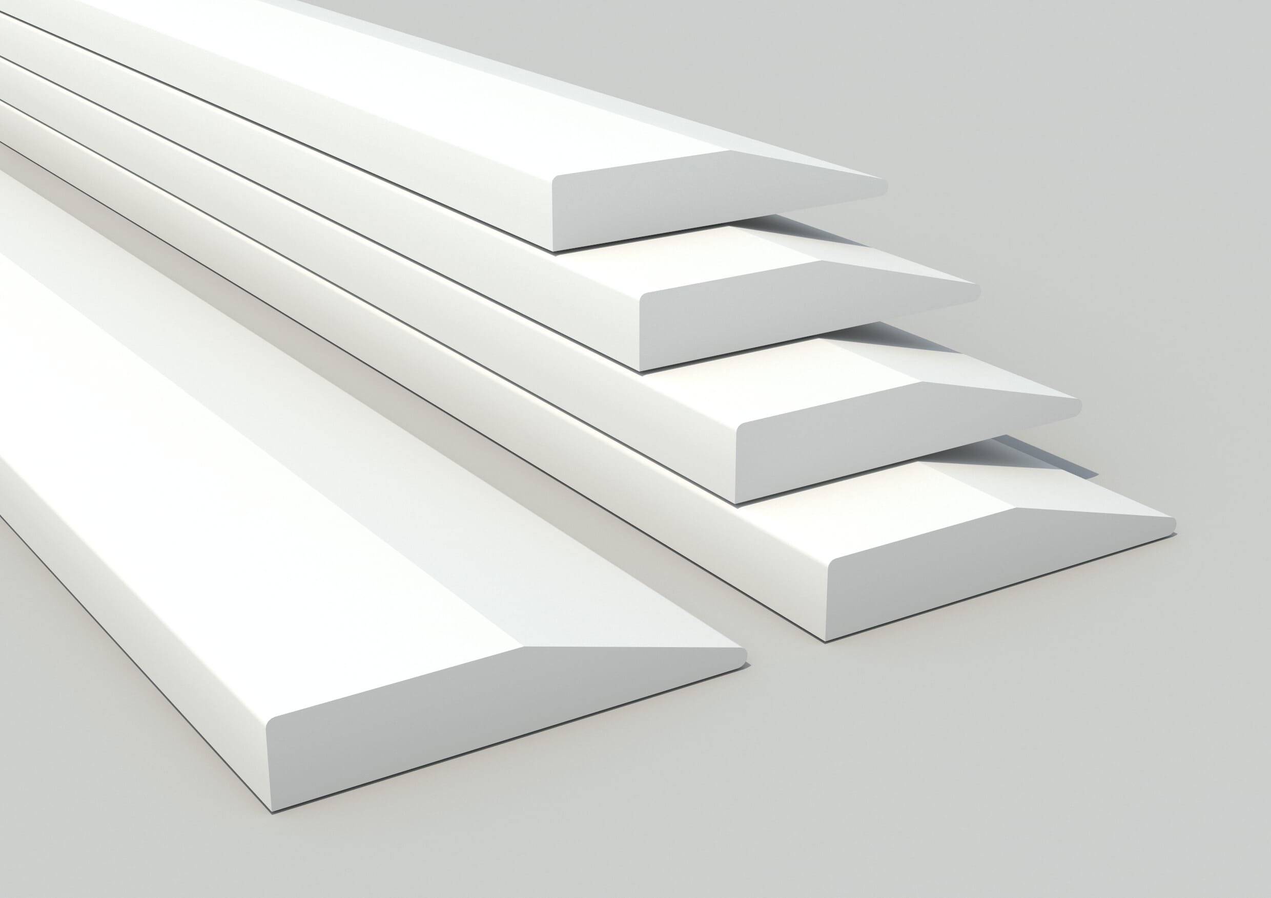 Chamfered White Primed Architrave - 1 Set Covers Both Sides (90mm x ...