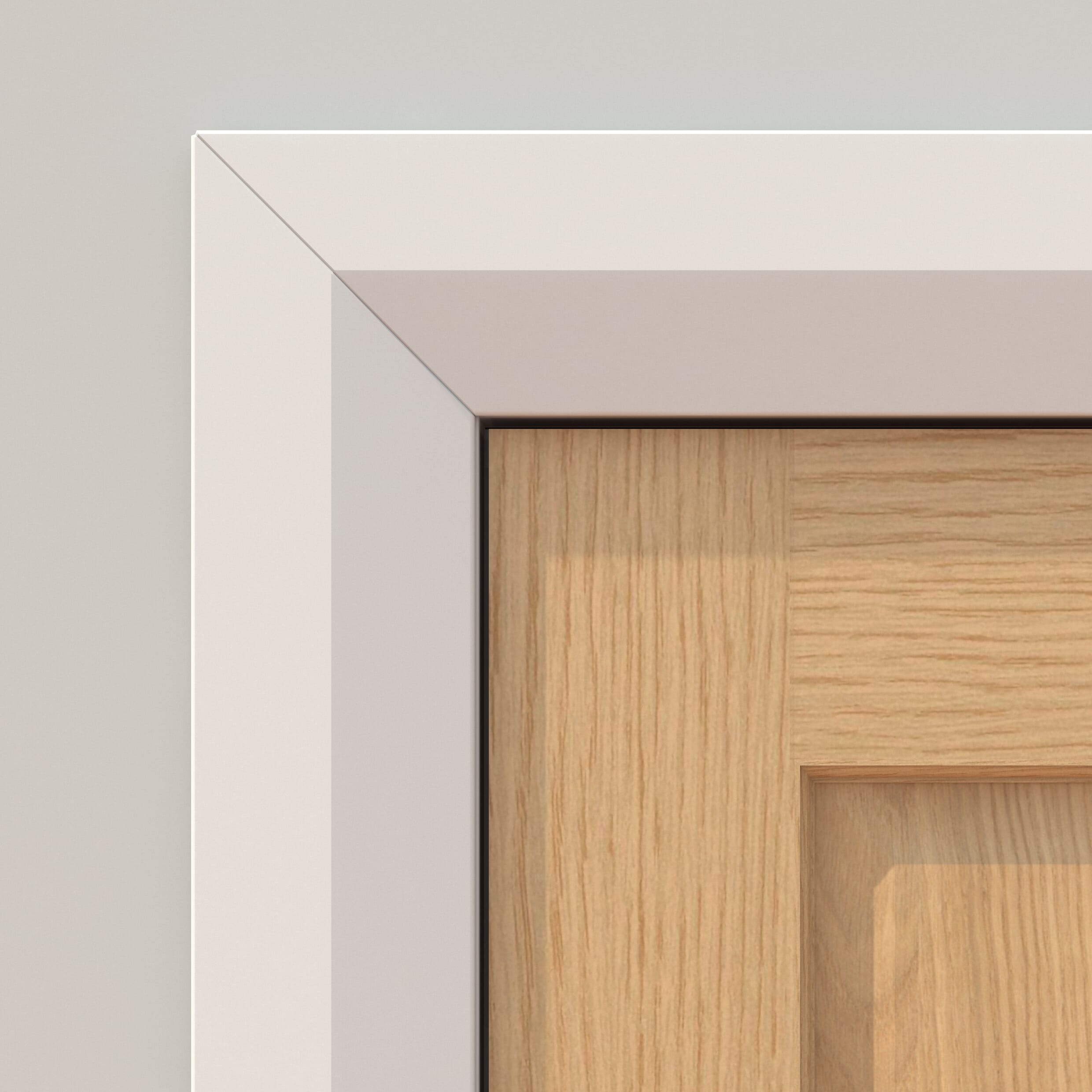 Chamfered White Primed Architrave - 1 Set Covers Both Sides (90mm X ...
