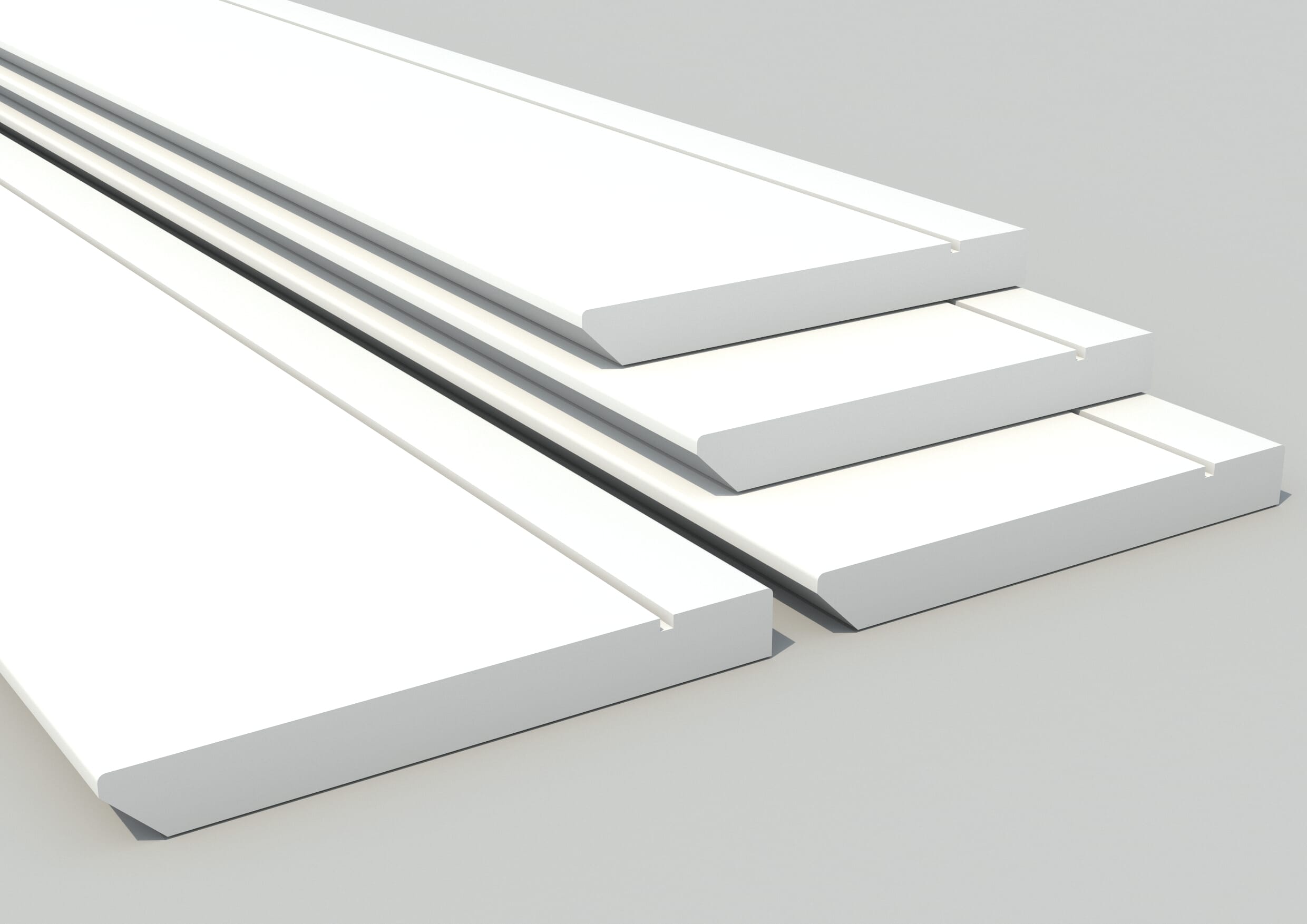 White Primed Grooved Skirting Pack at Express Doors Direct