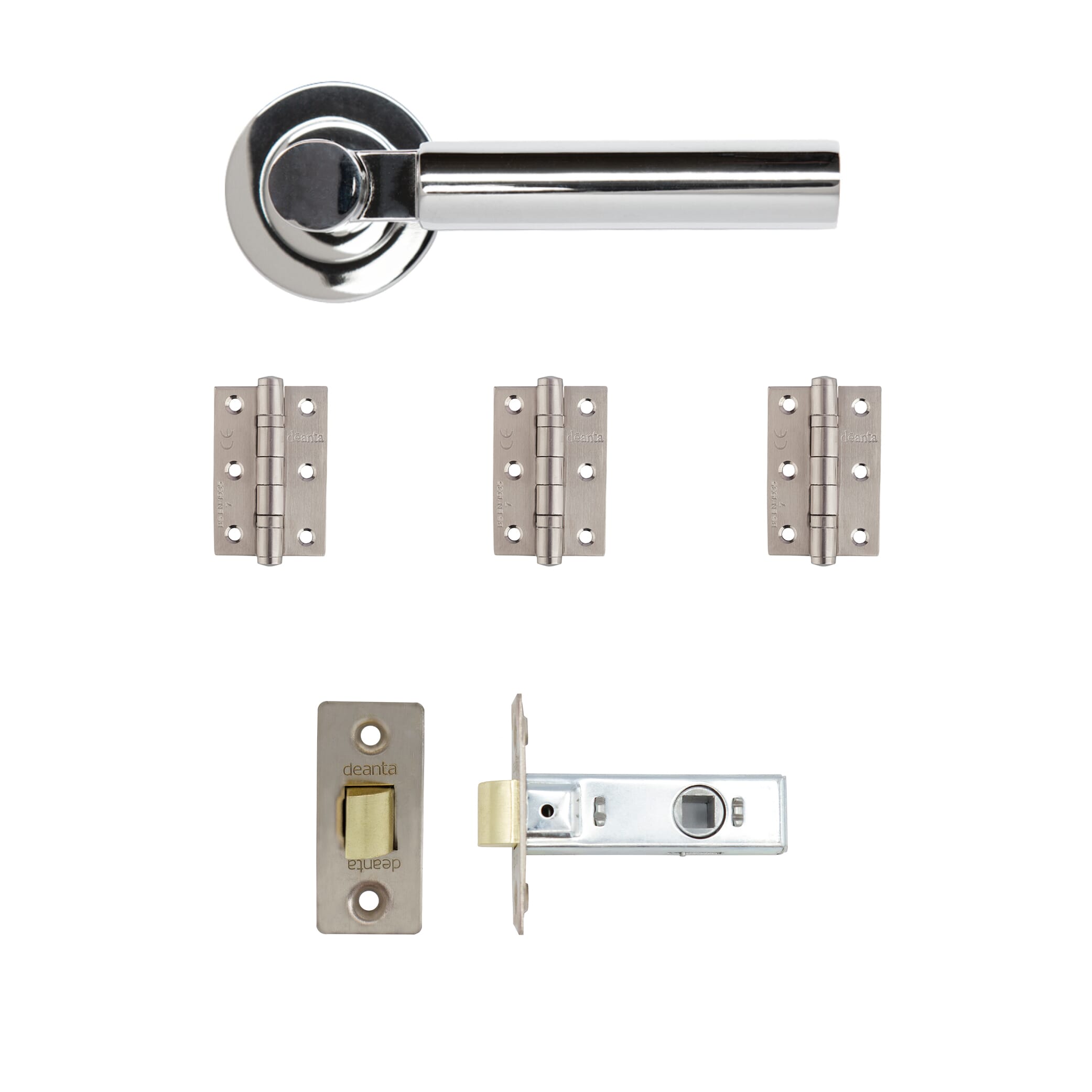 Arcadia Polished Chrome Handle Pack At Express Doors Direct
