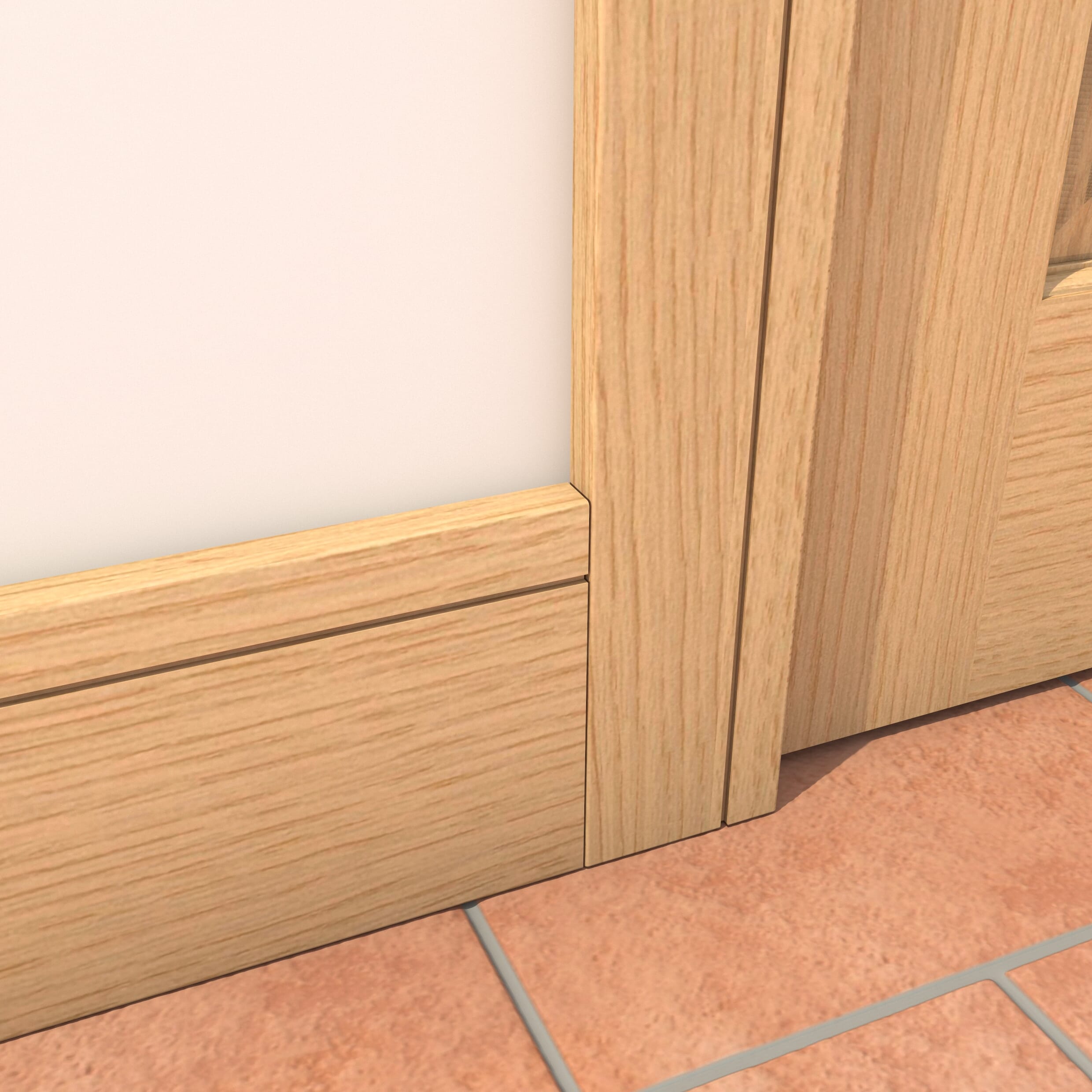 Oak Grooved Skirting Pack at Vivid Doors