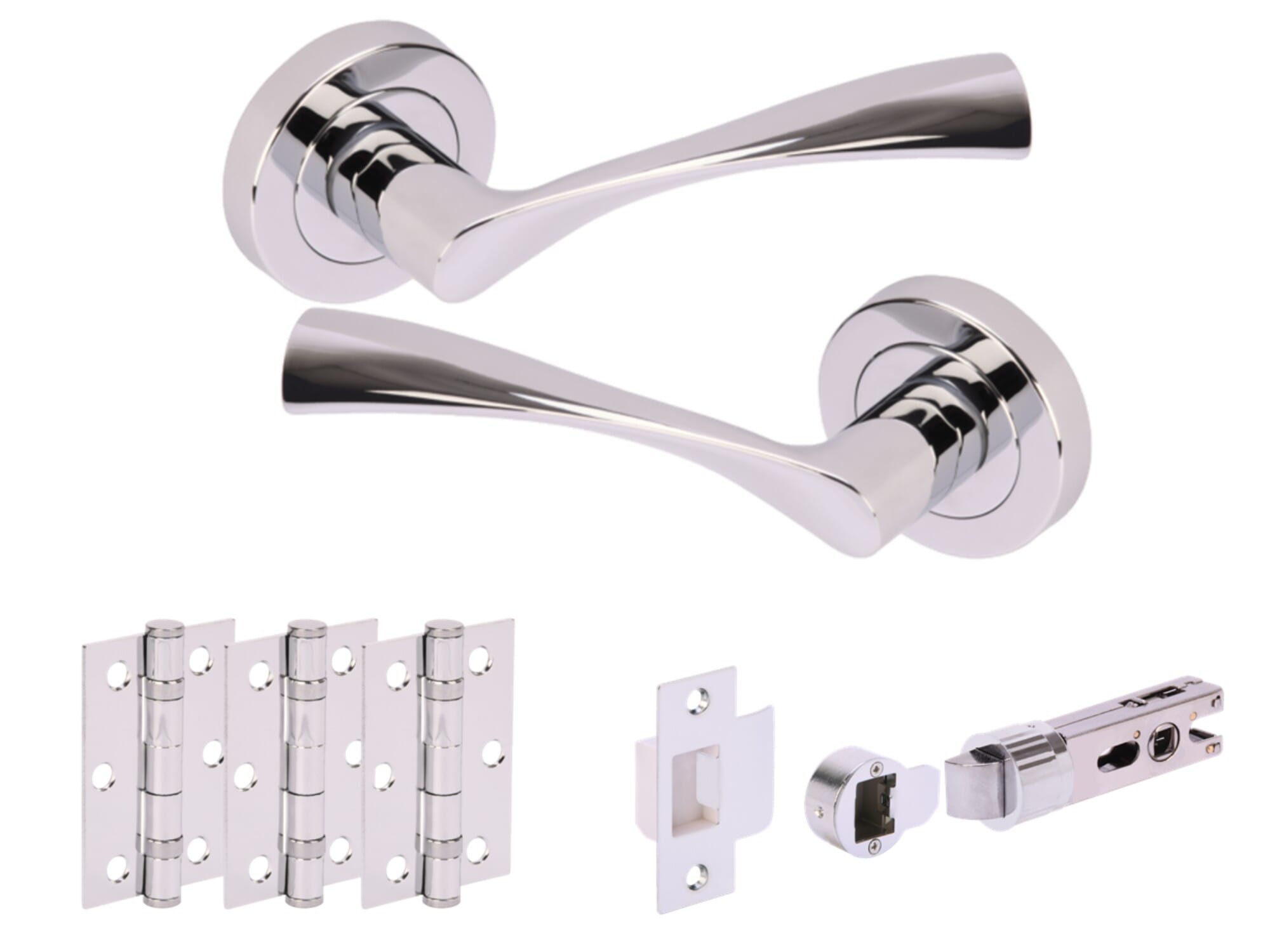 Chellaston Polished Chrome Bullet Handle Pack At Express Doors Direct