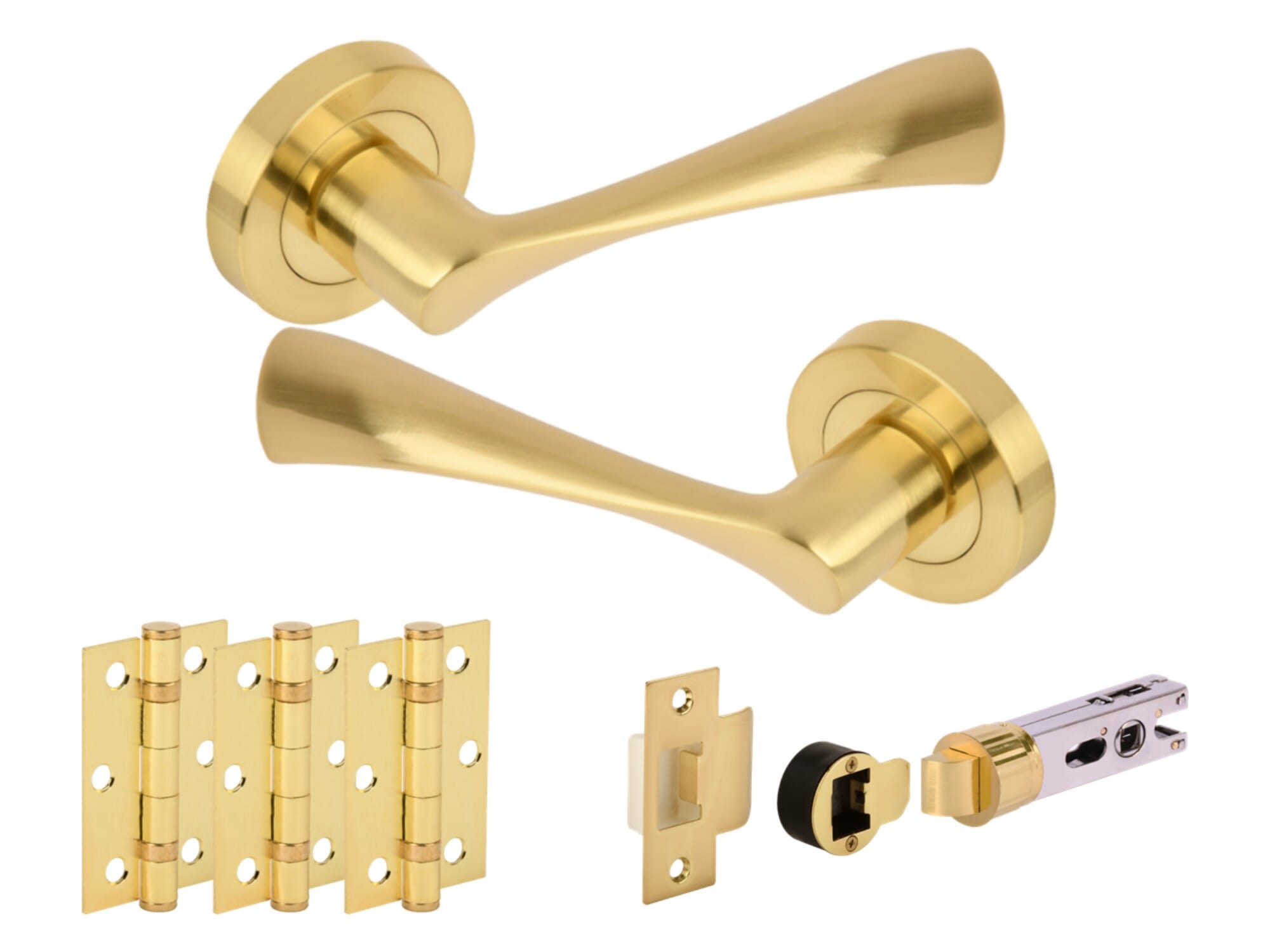 Chellaston Satin Brass Bullet Handle Pack At Climadoor