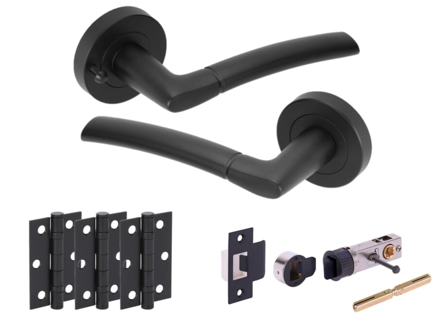 Morley Matt Black Bullet Handle Pack from Doors & More