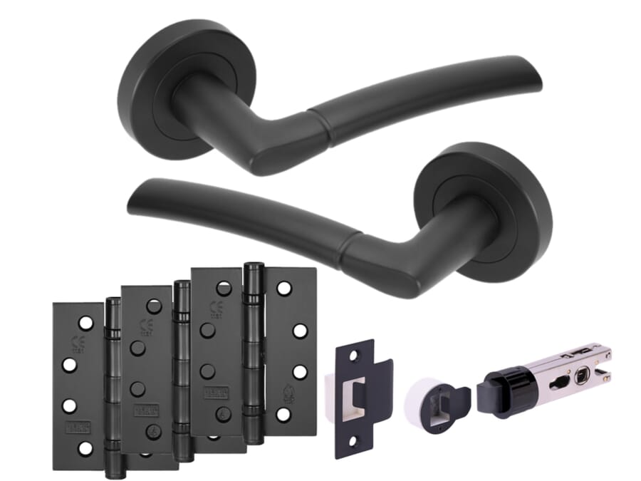 Morley Matt Black Bullet Handle Pack from Doors & More