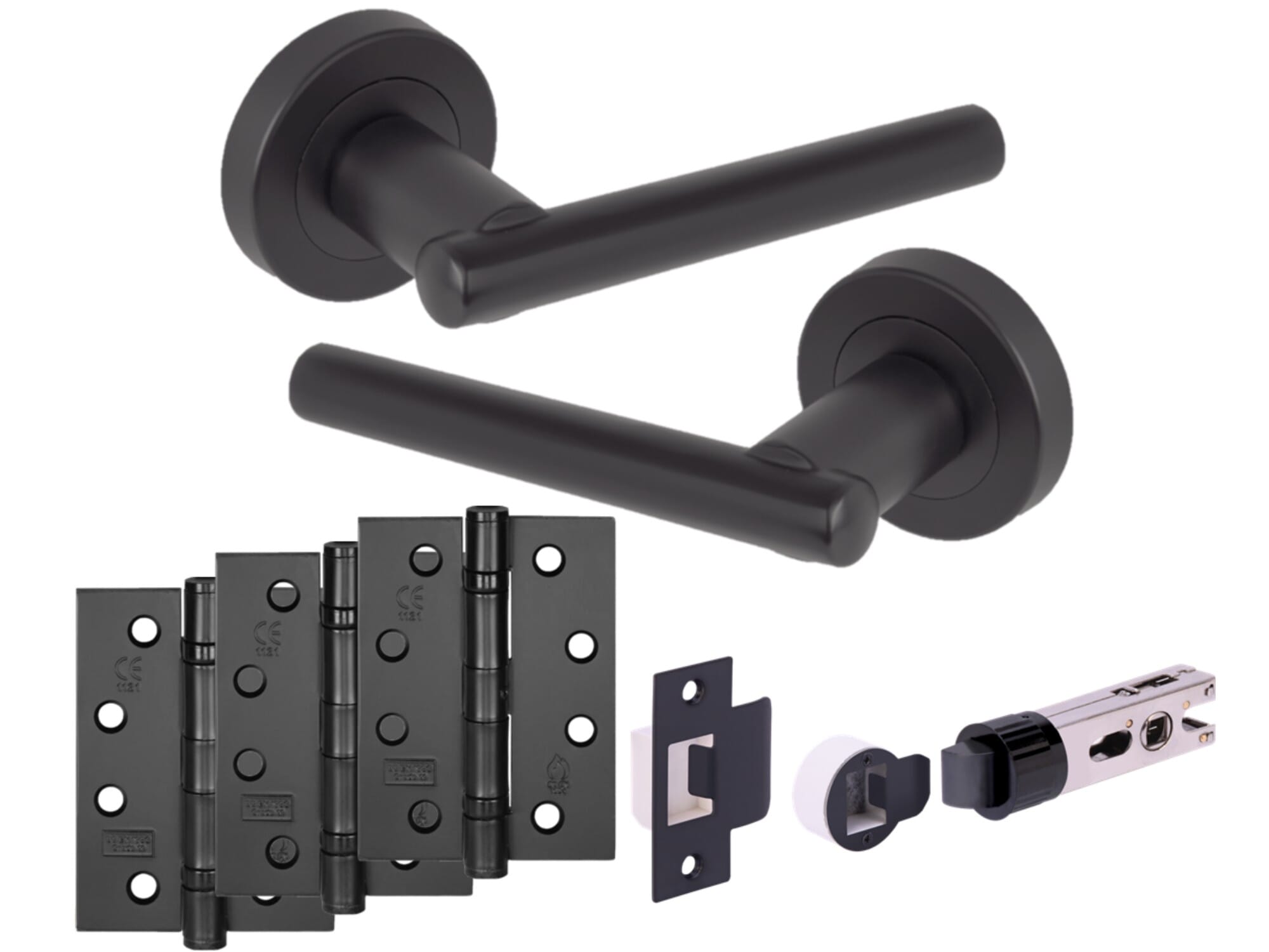 Solus Matt Black Bullet Handle Pack at Vivid Doors