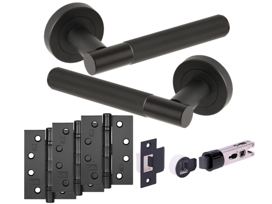 Linear Matt Black Bullet Handle Pack from Doors & More