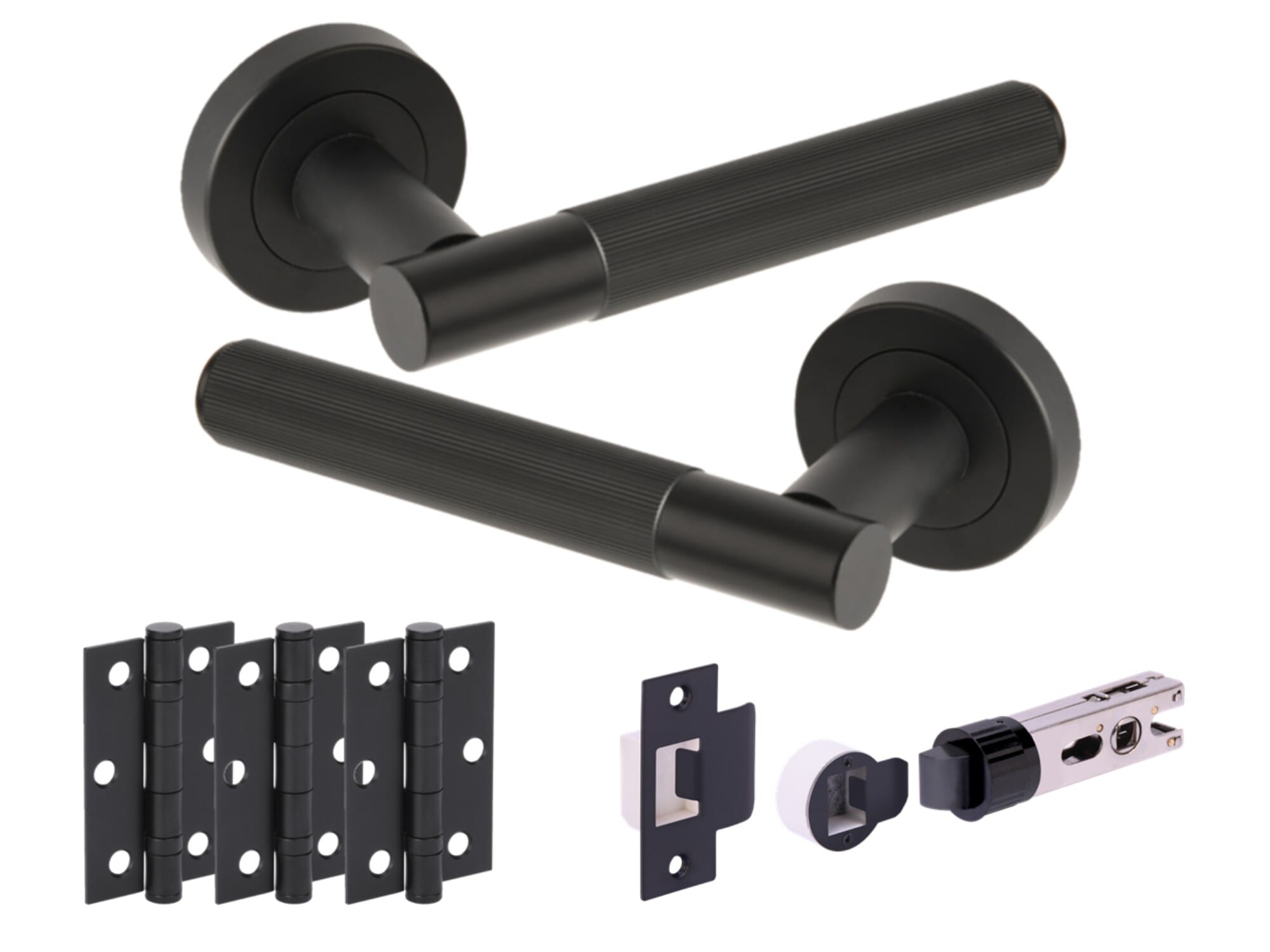 Linear Matt Black Bullet Handle Pack at Vivid Doors