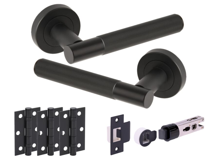 Linear Matt Black Bullet Handle Pack from Doors & More