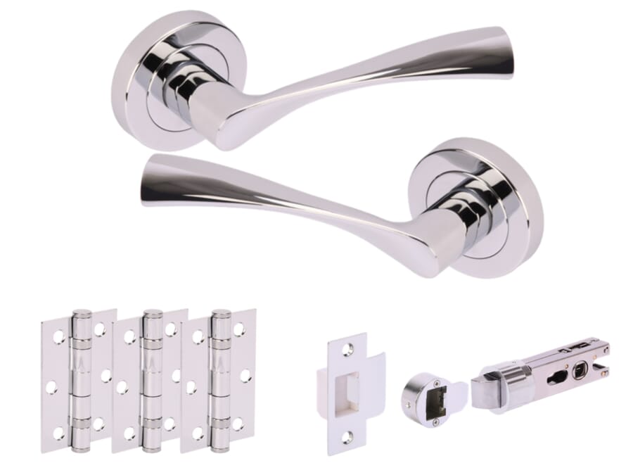 Chellaston Polished Chrome Bullet Handle Pack from Doors & More
