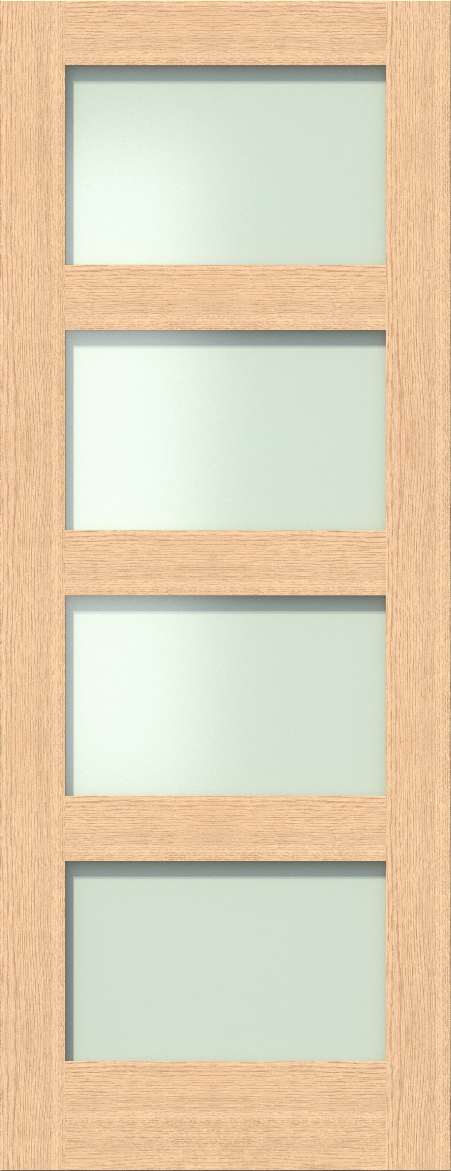 Shaker 4 Light Frosted Glazed Oak - Prefinished Internal Door Set at ...