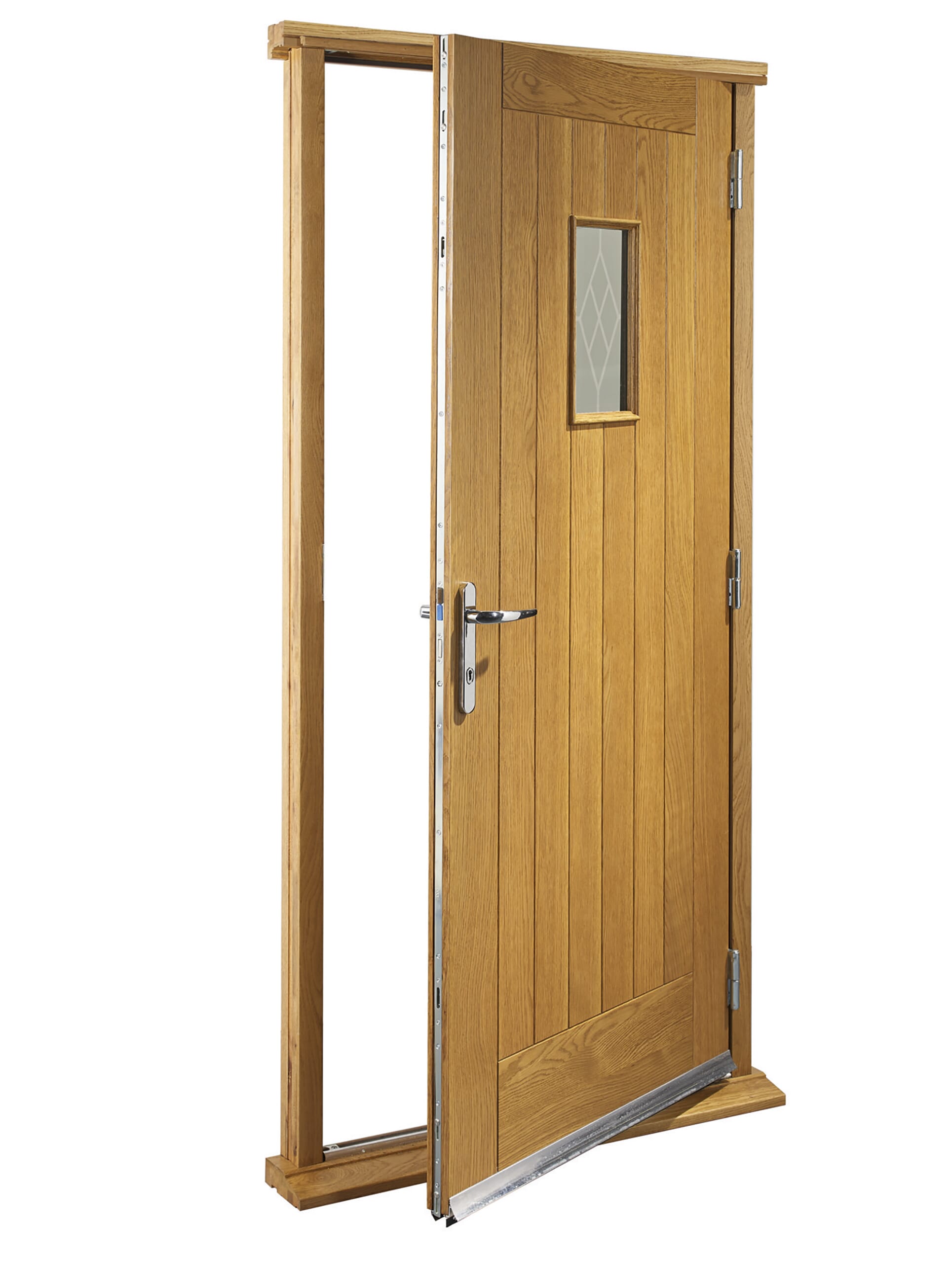 Chancery Decorative Double Glazed - Prefinished Oak External Door Set ...