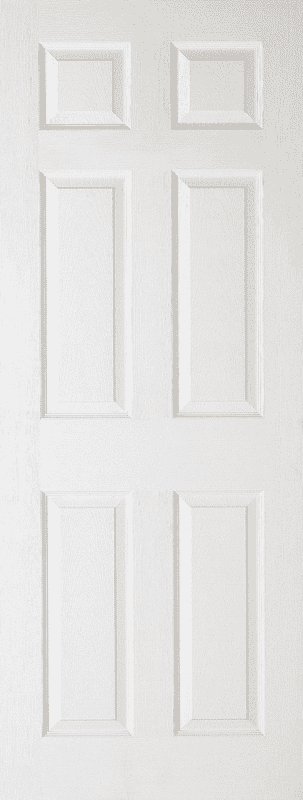 Regency Textured 6 Panel White Moulded Internal Door Set at Vivid Doors