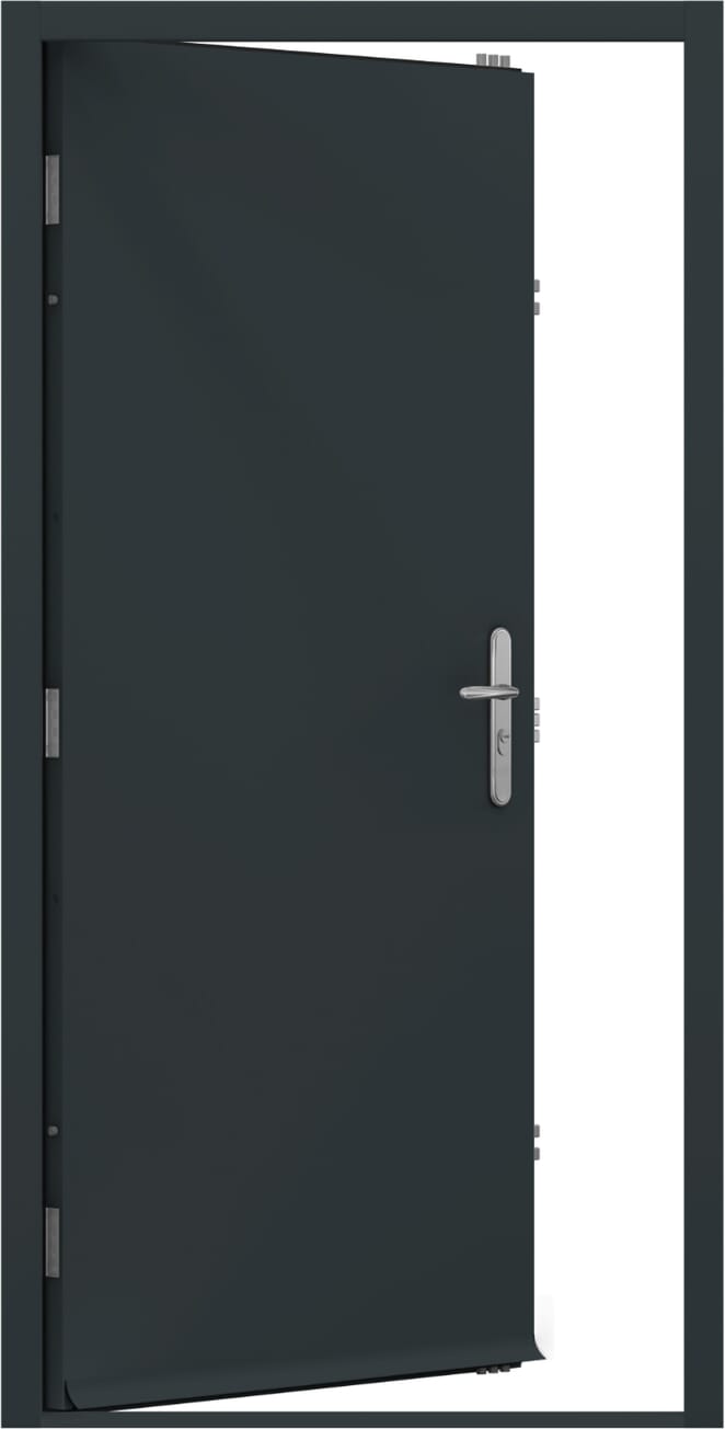 CLIMADOOR Anthracite Grey Steel Personnel External Door Set at Express ...