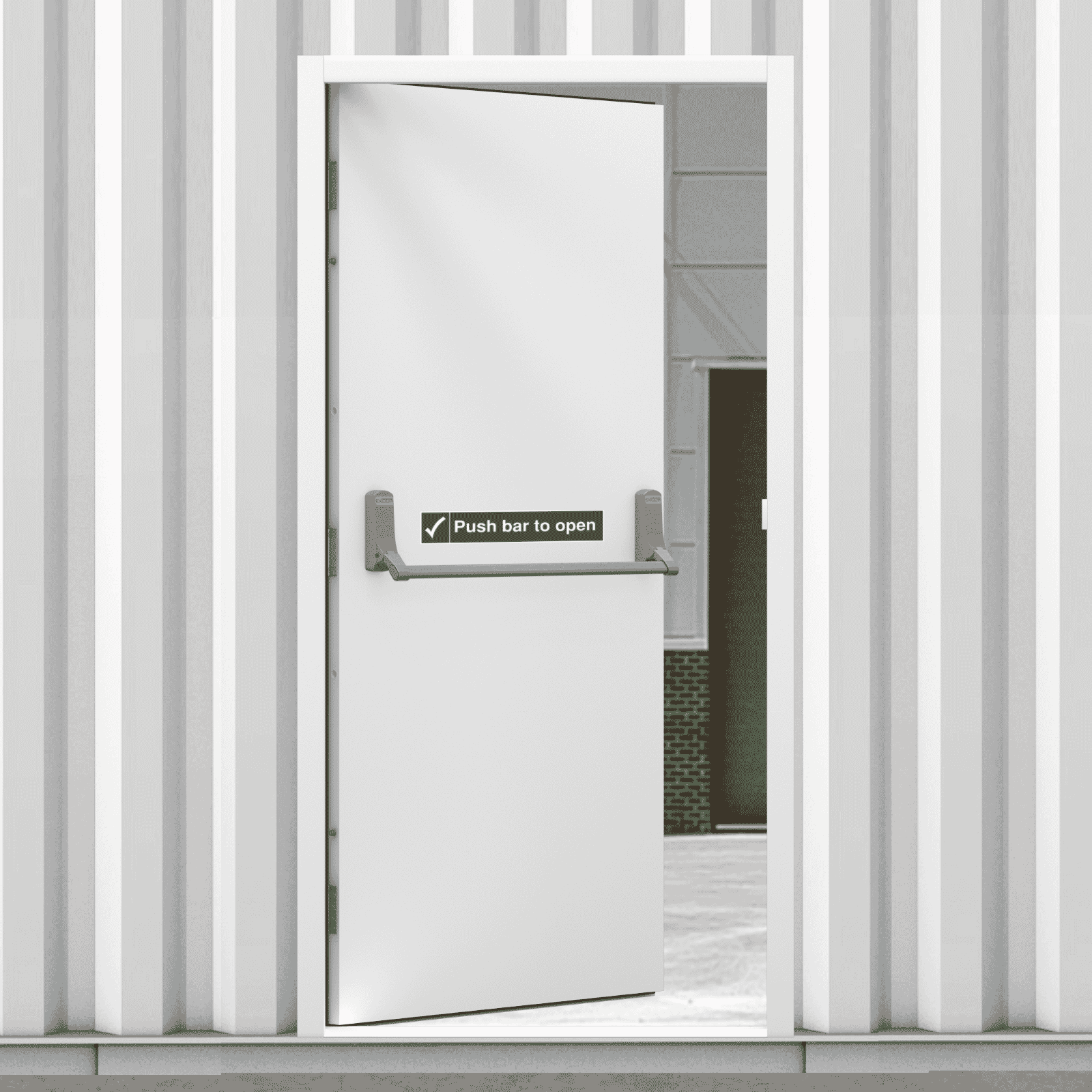 Climadoor White Steel Fire Exit External Door Set At Express Doors Direct