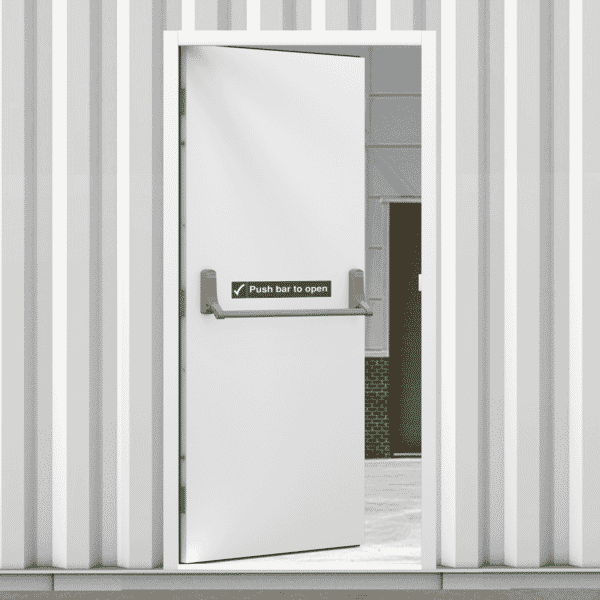 Climadoor White Steel Fire Exit External Door Set At Climadoor