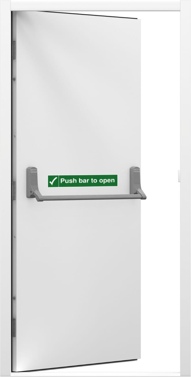 CLIMADOOR White Steel Fire Exit External Door Set at Express Doors Direct
