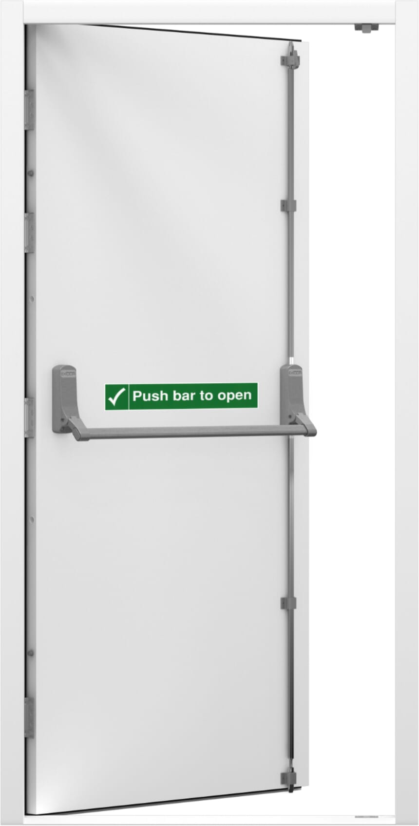 Climadoor White Steel Heavy Duty Fire Exit External Door Set At Climadoor