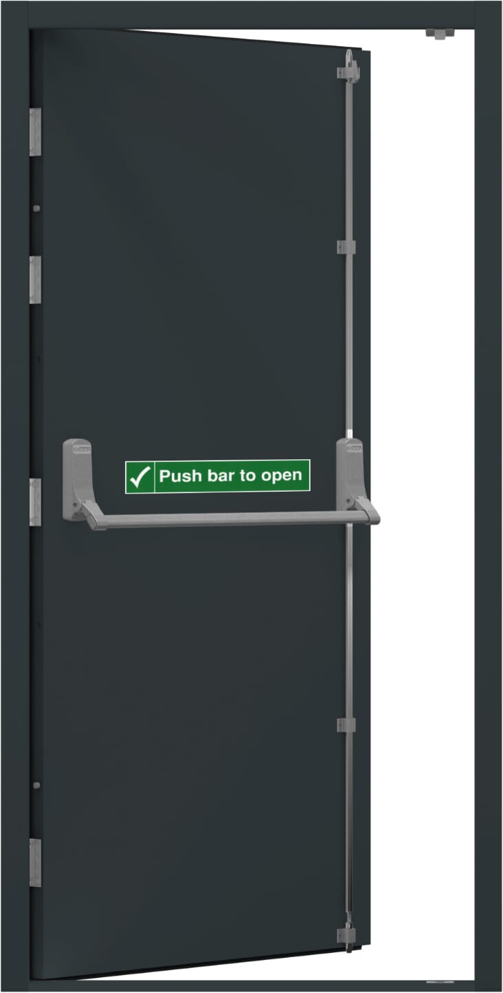 Climadoor Anthracite Grey Steel Heavy Duty Fire Exit External Door Set At Climadoor