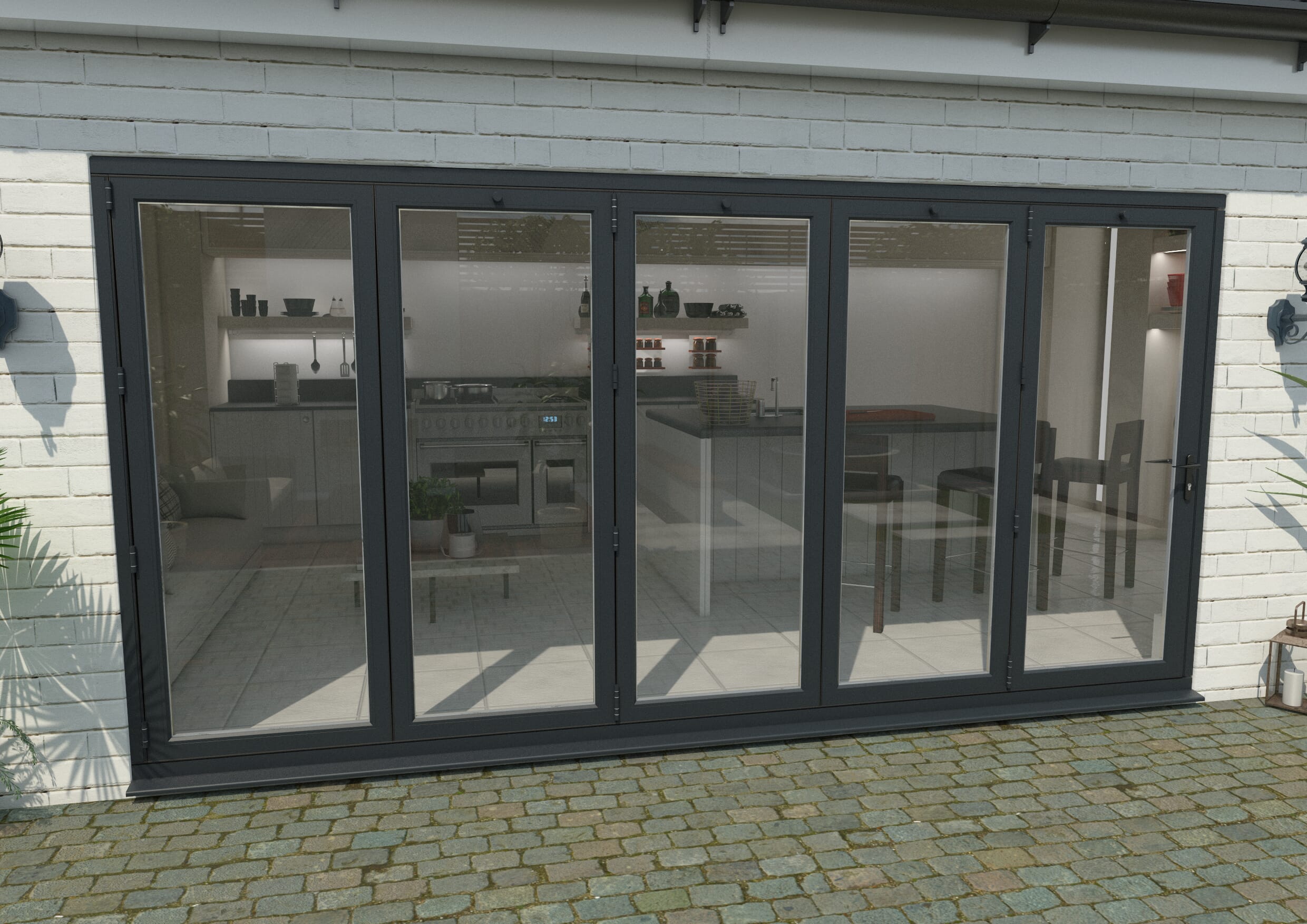 4200mm Grey Aluminium Bifold Doors - 5 Left at Vivid Doors