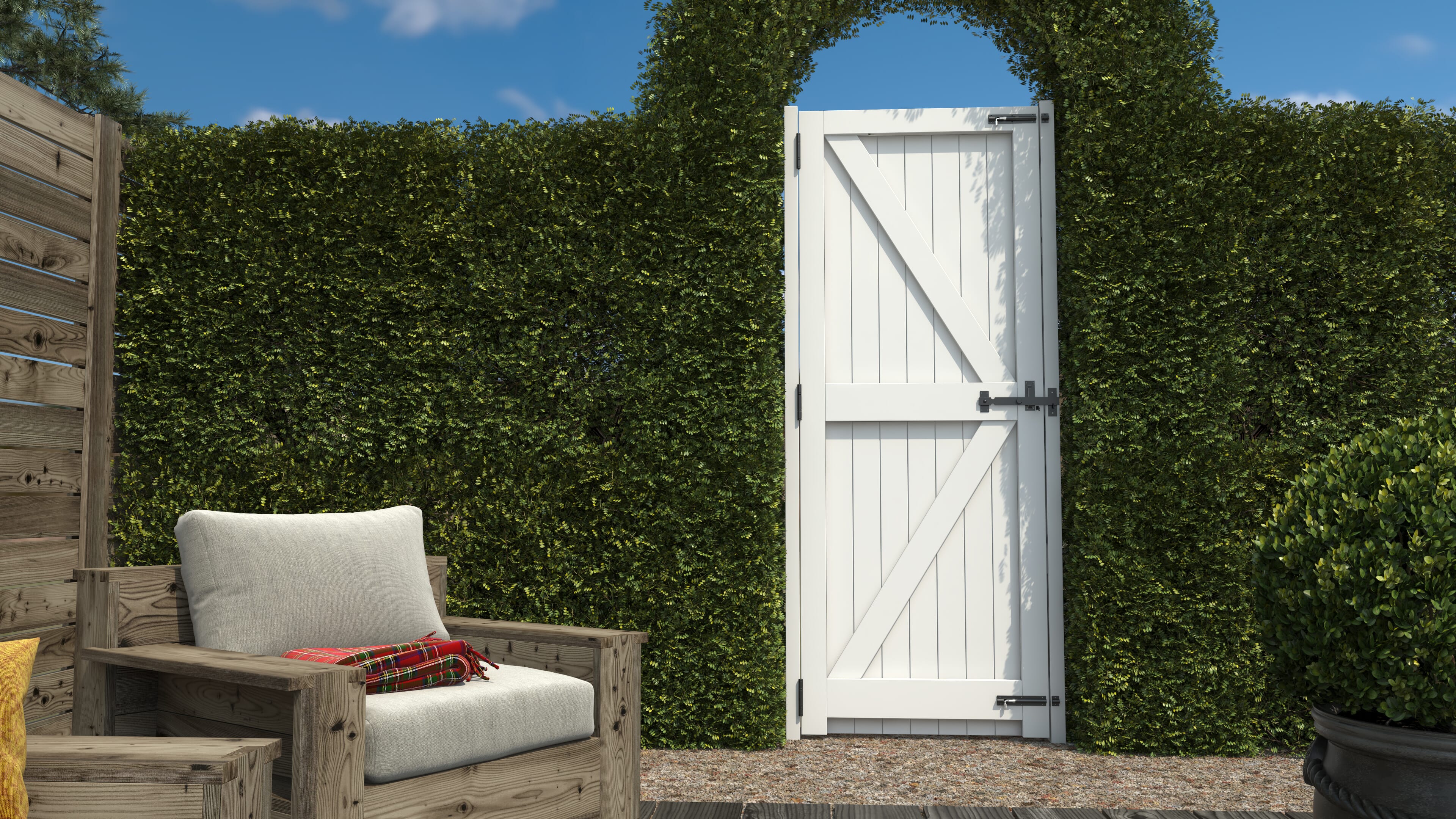 2032x813x44mm (32") Framed, Ledged and Braced Solid Pine Gate at ...