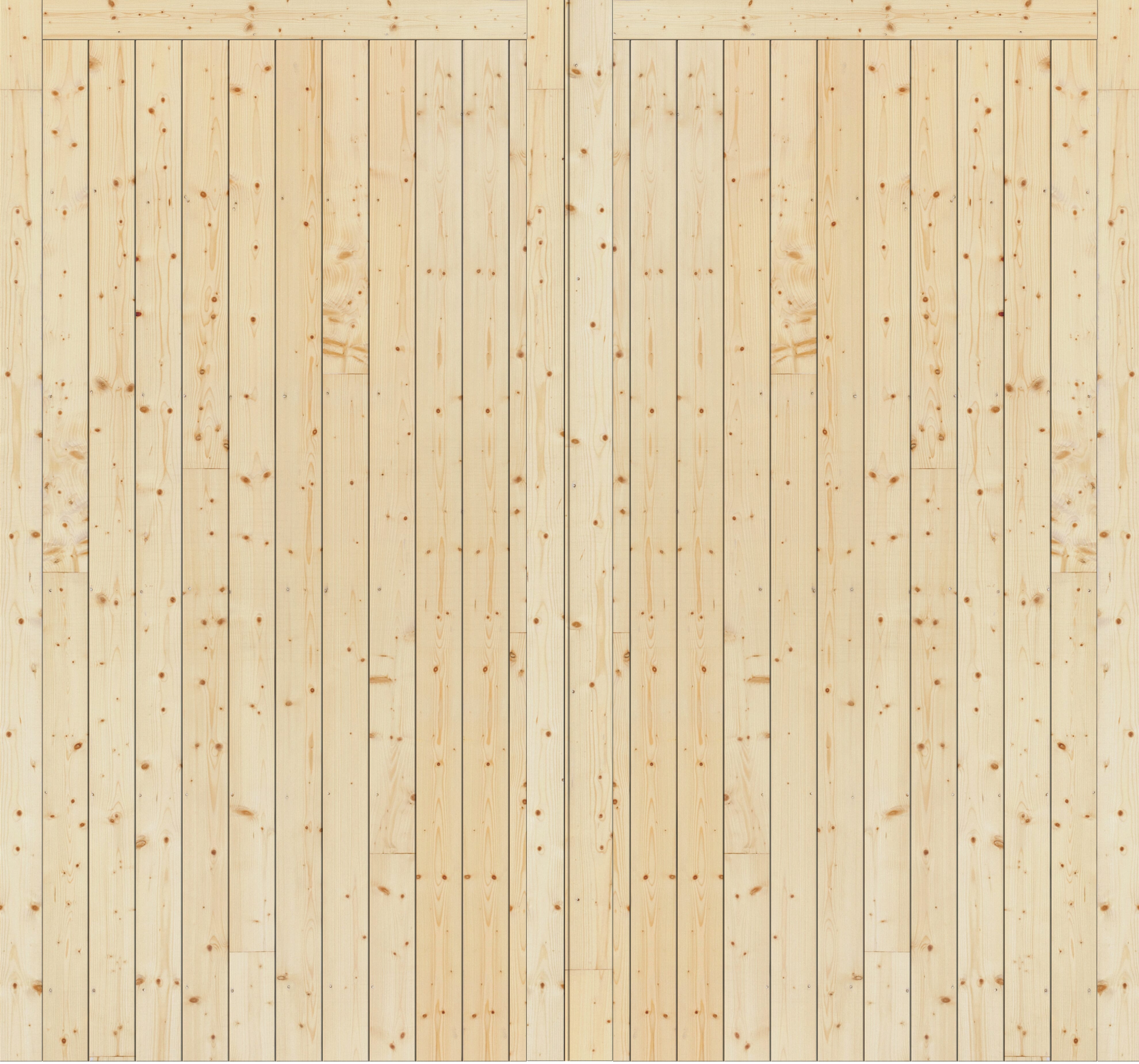 Framed, Ledged and Braced Solid Pine Garage Door Pair at Vivid Doors