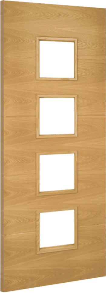 Augusta Oak Glazed - Prefinished Fire Door at Vivid Doors