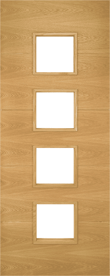Augusta Oak Glazed - Prefinished Fire Door at Vibrant Doors