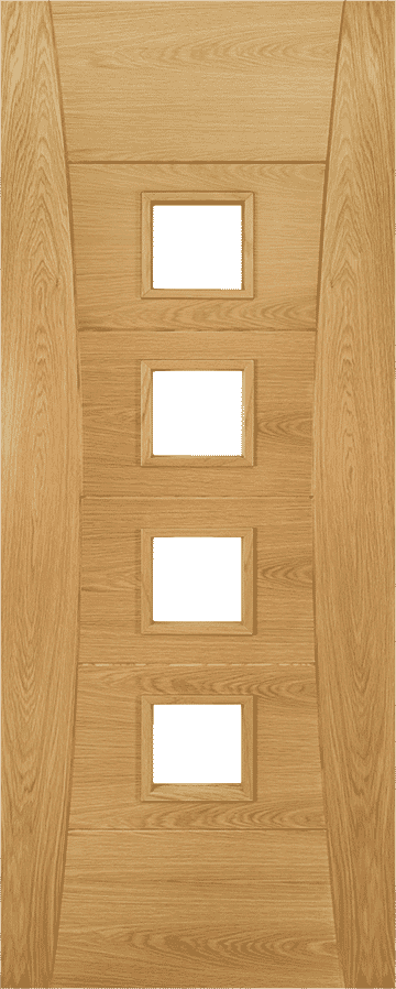 Pamplona Oak Glazed - Prefinished Fire Door at Vibrant Doors