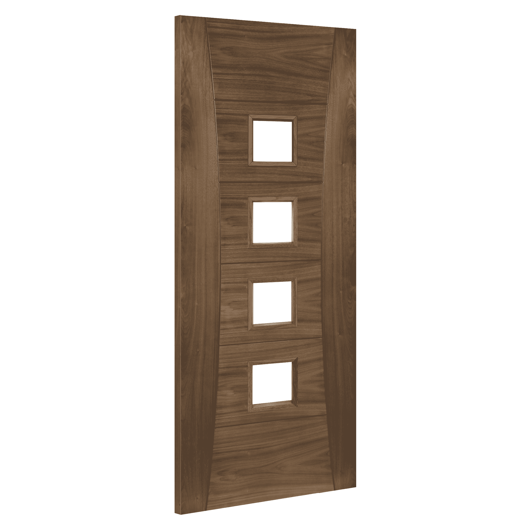 838x1981x44mm (33") Pamplona Walnut Glazed Fire Door at Vivid Doors