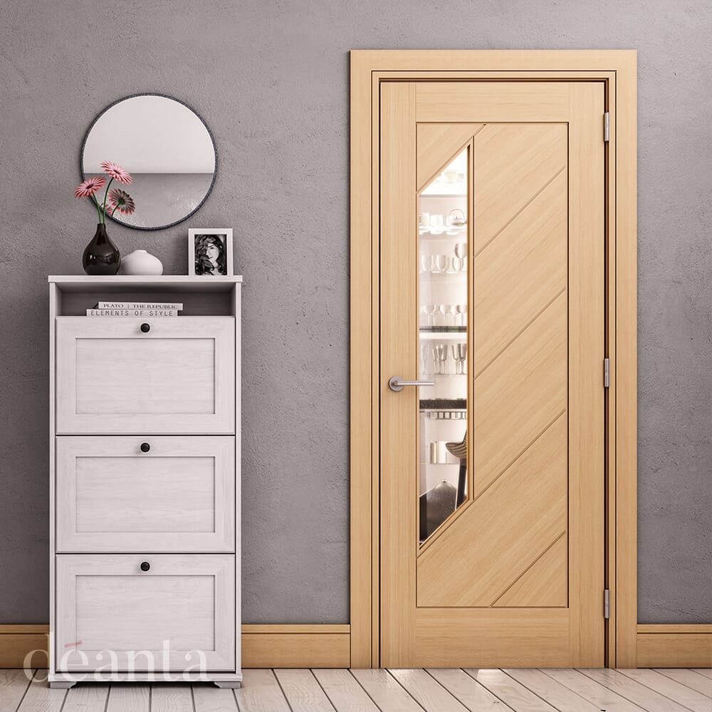 Torino Oak Glazed Pre-Finished, Fire Doors | Express Doors Direct