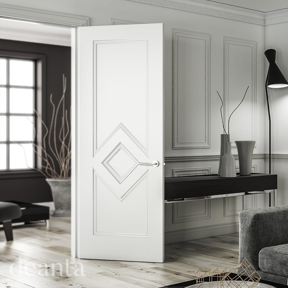 Ascot White Fire Door at Vibrant Doors