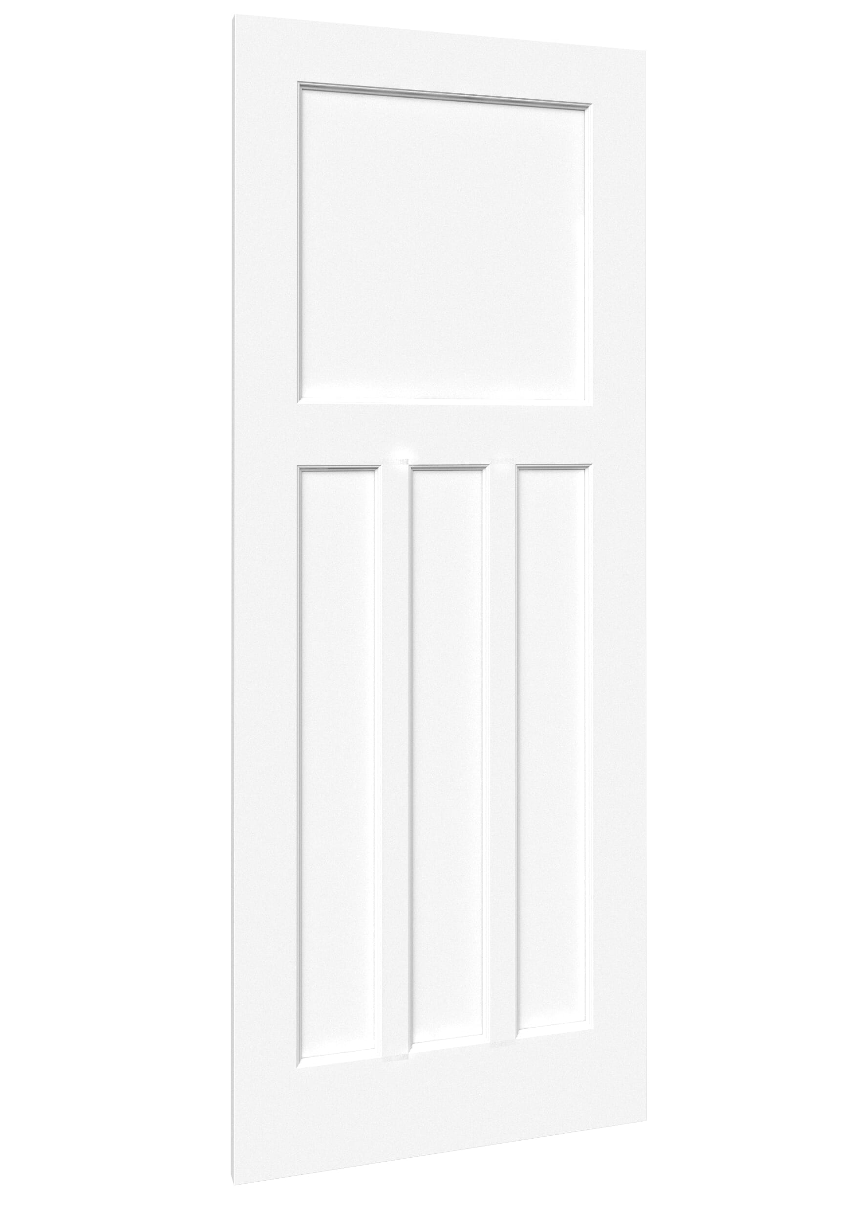 White Primed 3 Panel Fire Door At Green And Taylor