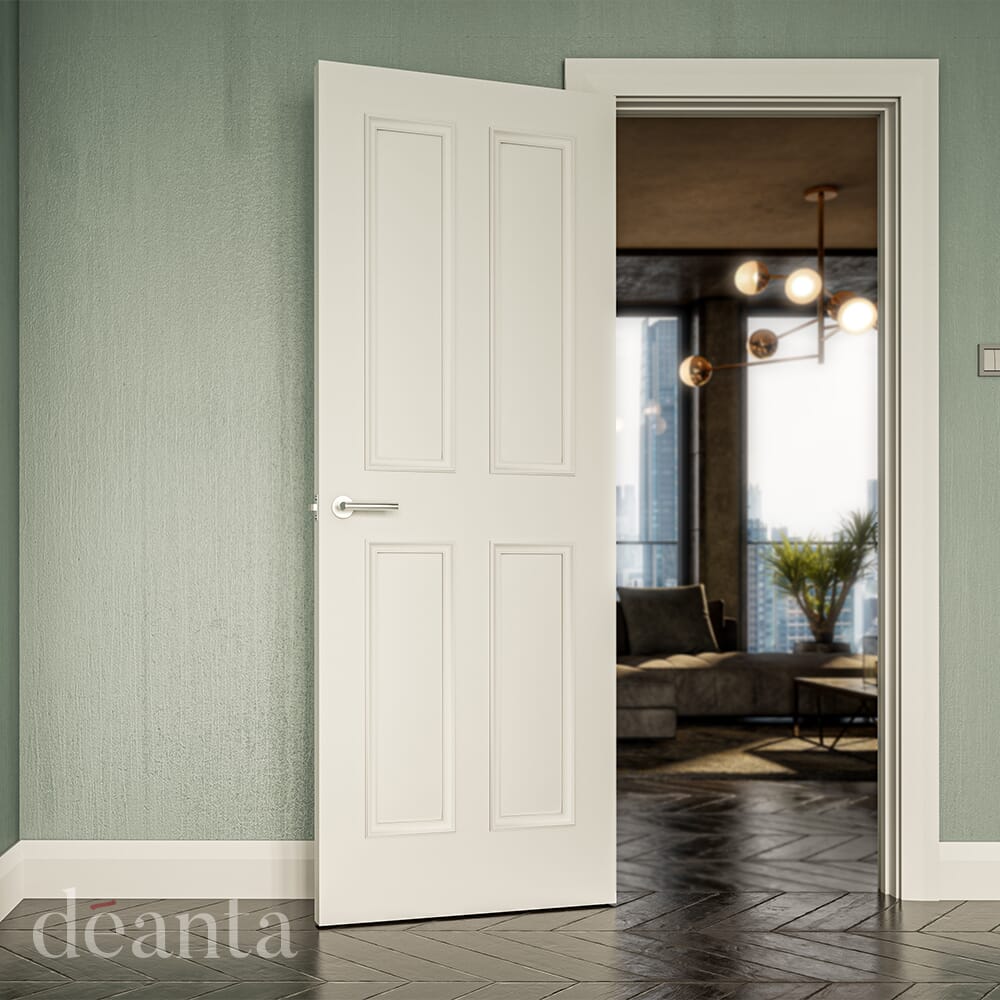 826x2040x44mm Rochester White Fire Door at Vibrant Doors
