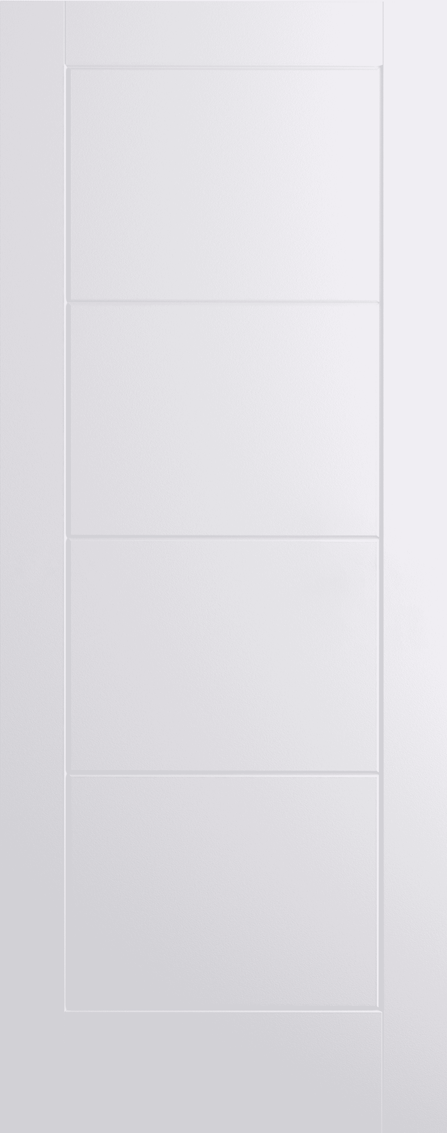 Premdor White Moulded Ladder 4 Panel FD60 Fire Door at Vivid Doors