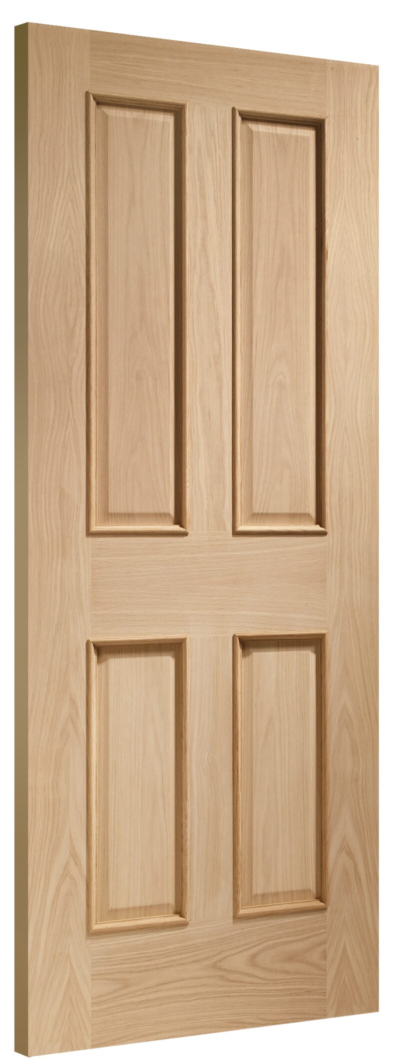 926x2040x44mm Victorian Oak 4 Panel - Raised Mouldings Fire Door at ...