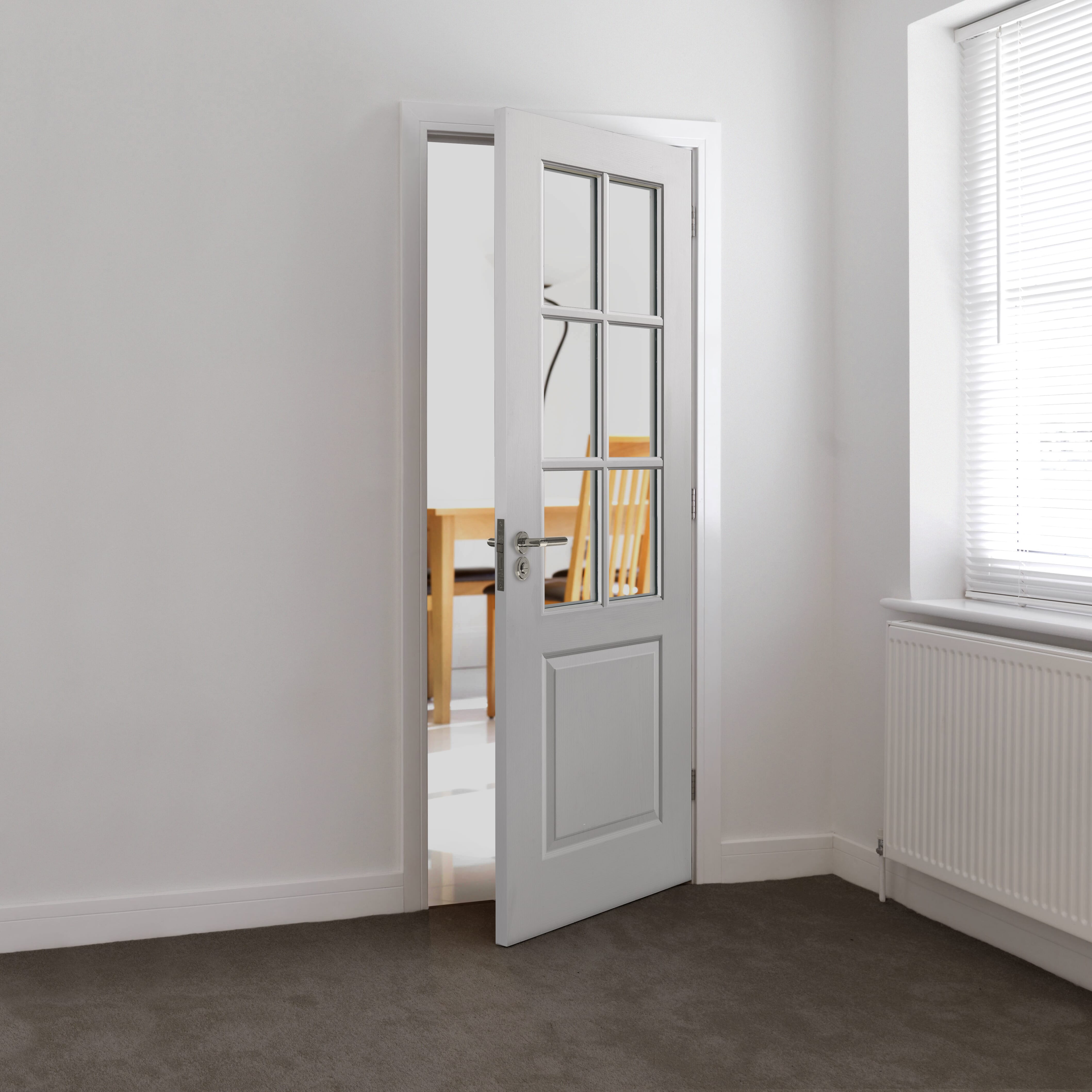 White Faro Glazed Fire Door at Vivid Doors
