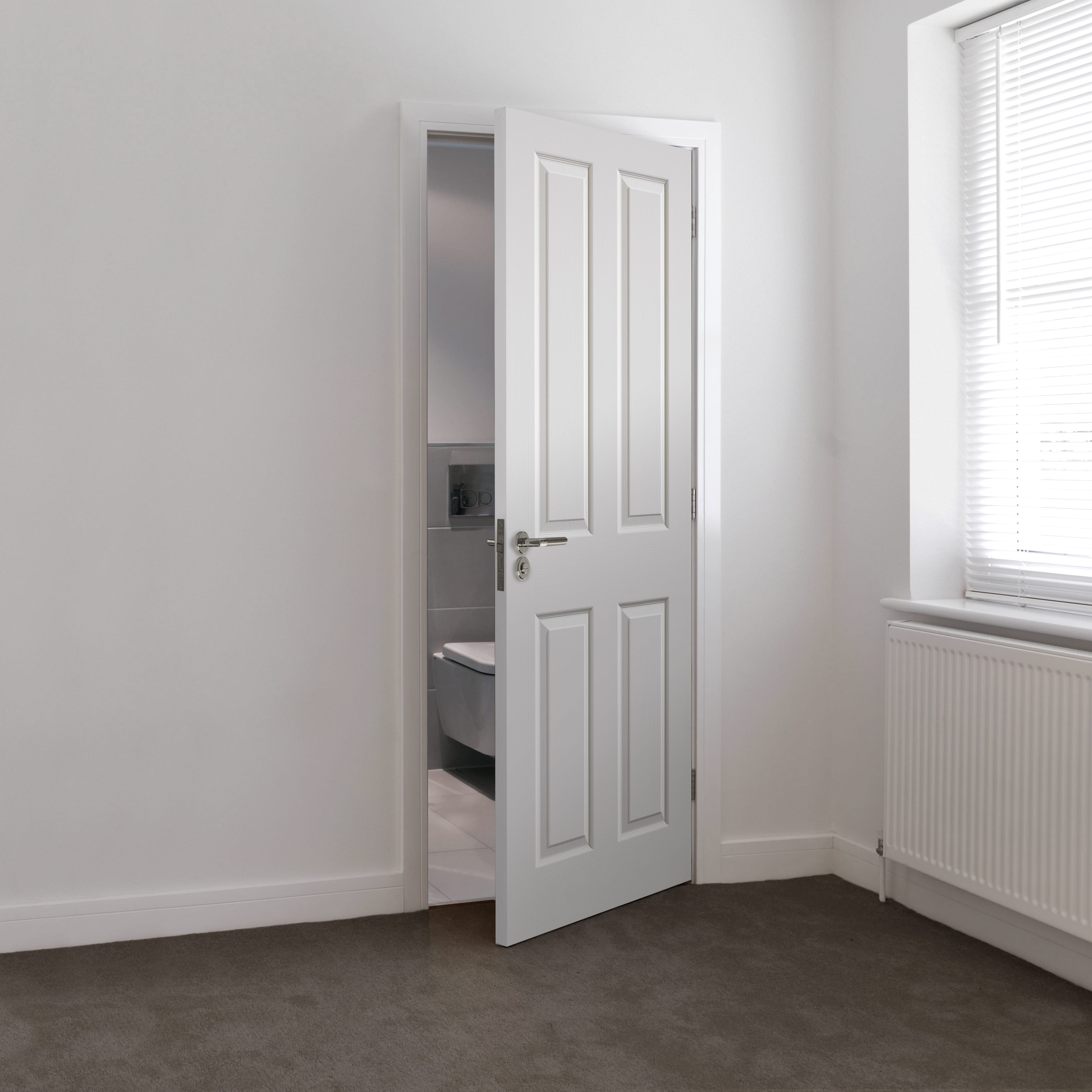 White Grain Canterbury Fire Door at Vivid Doors