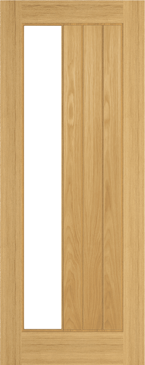 Ely 1SL Glazed Oak - Prefinished Fire Door at Vibrant Doors