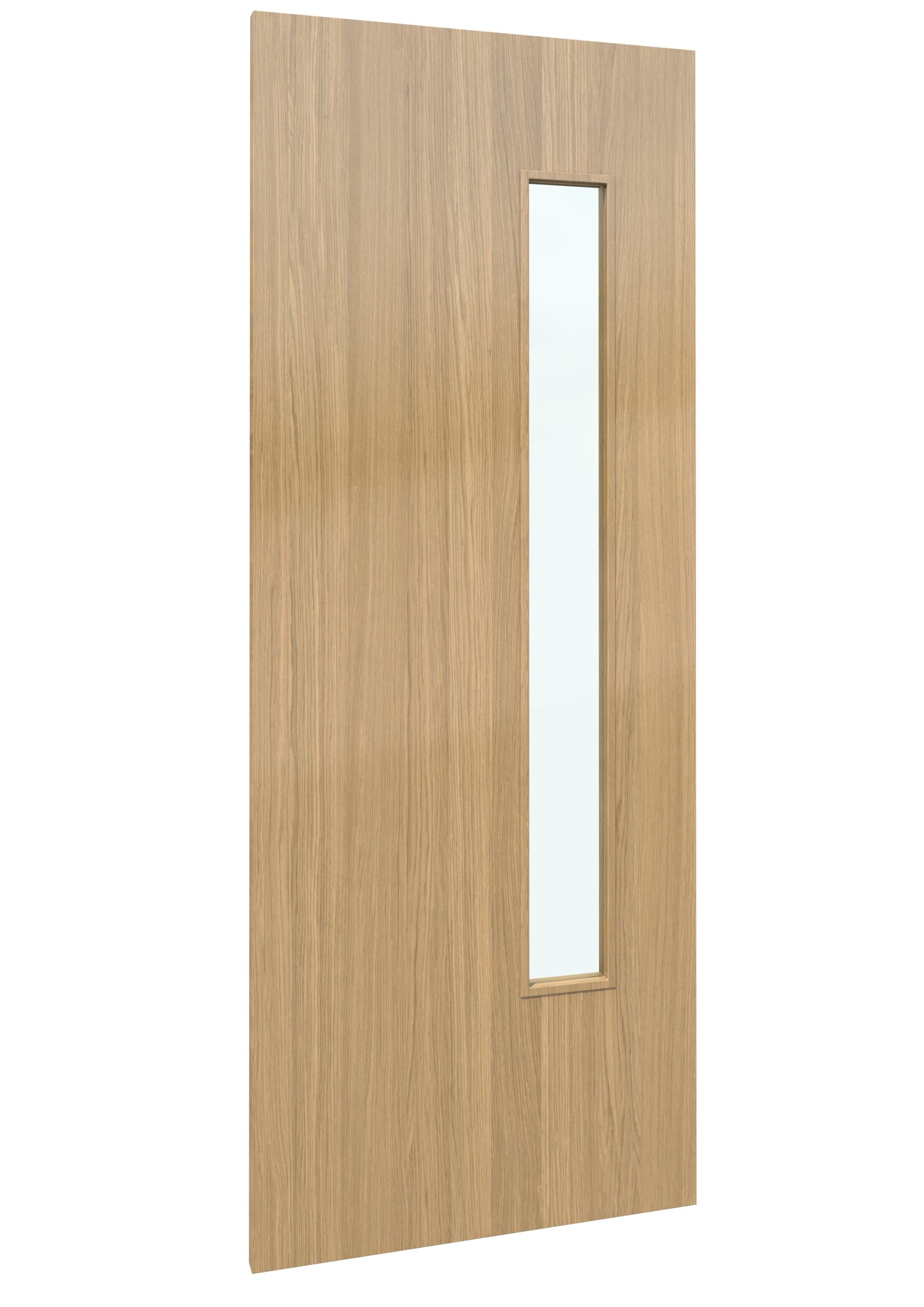 826x2040x44mm Flush Oak Prefinished Solid Core Fire Door At Climadoor