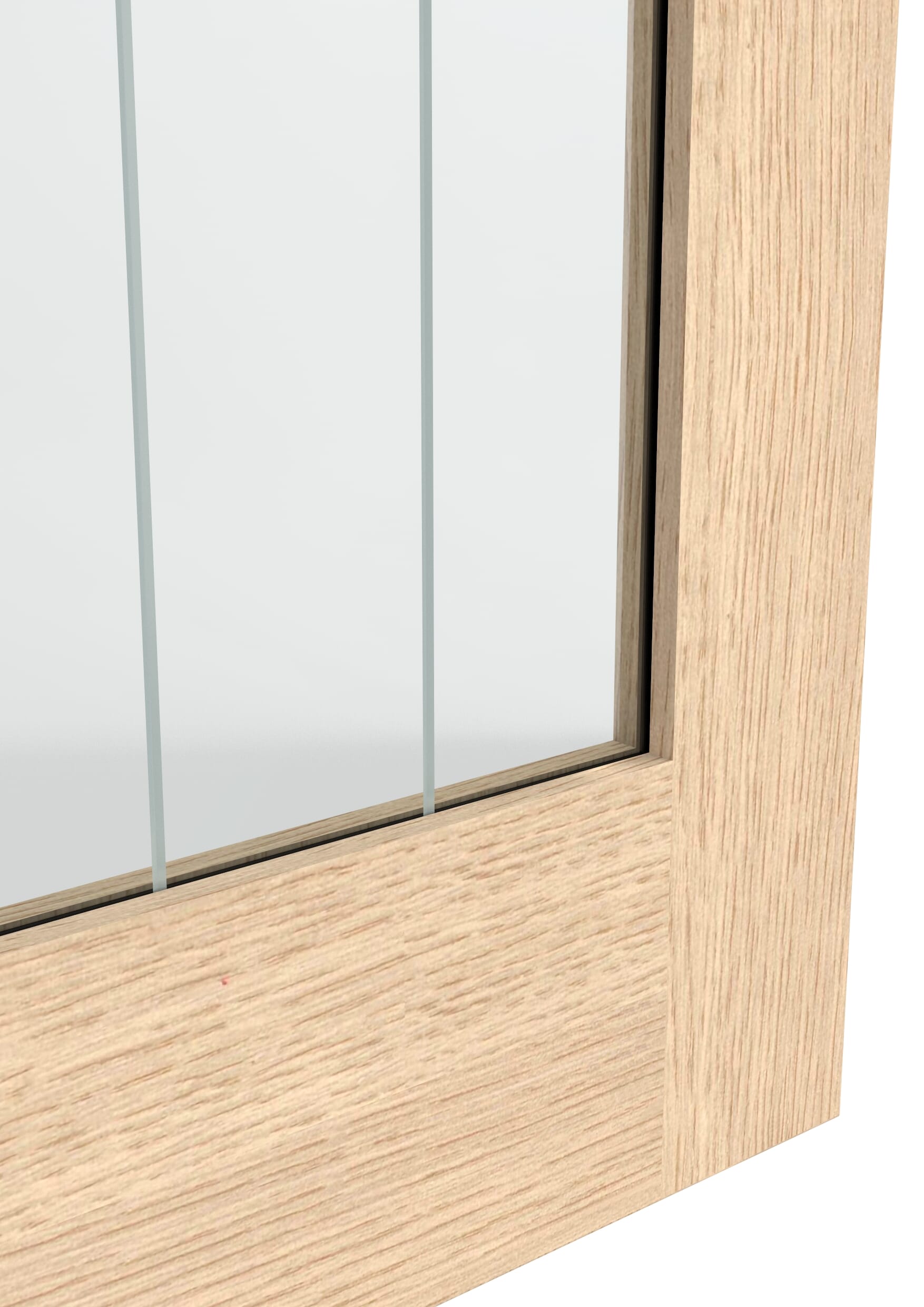 Mexicano Oak P10 Brilliant Cut Glazed Fire Door at Vivid Doors