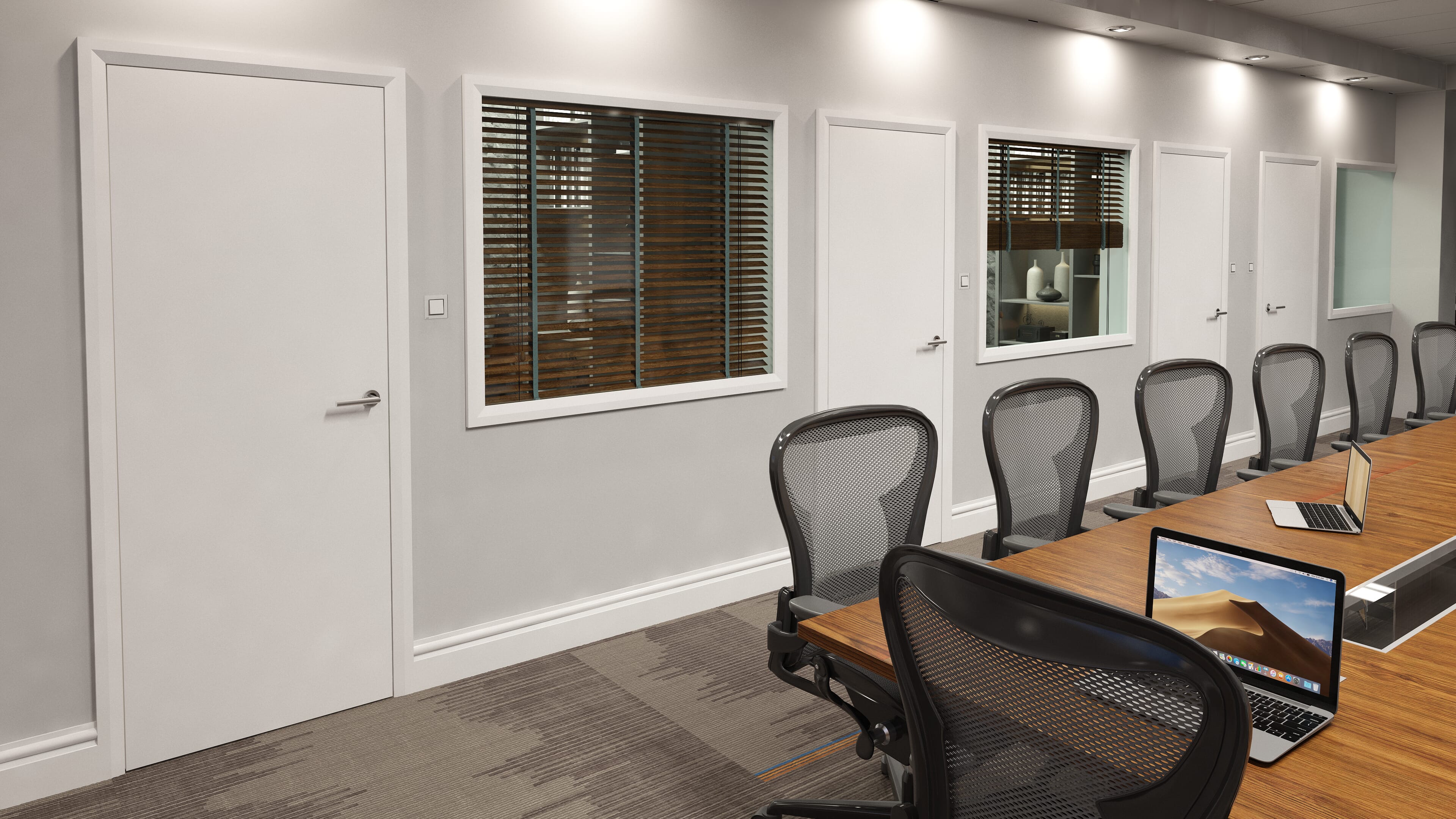 762x1981x44mm (30") White Flush Prefinished Fire Door at Vibrant Doors