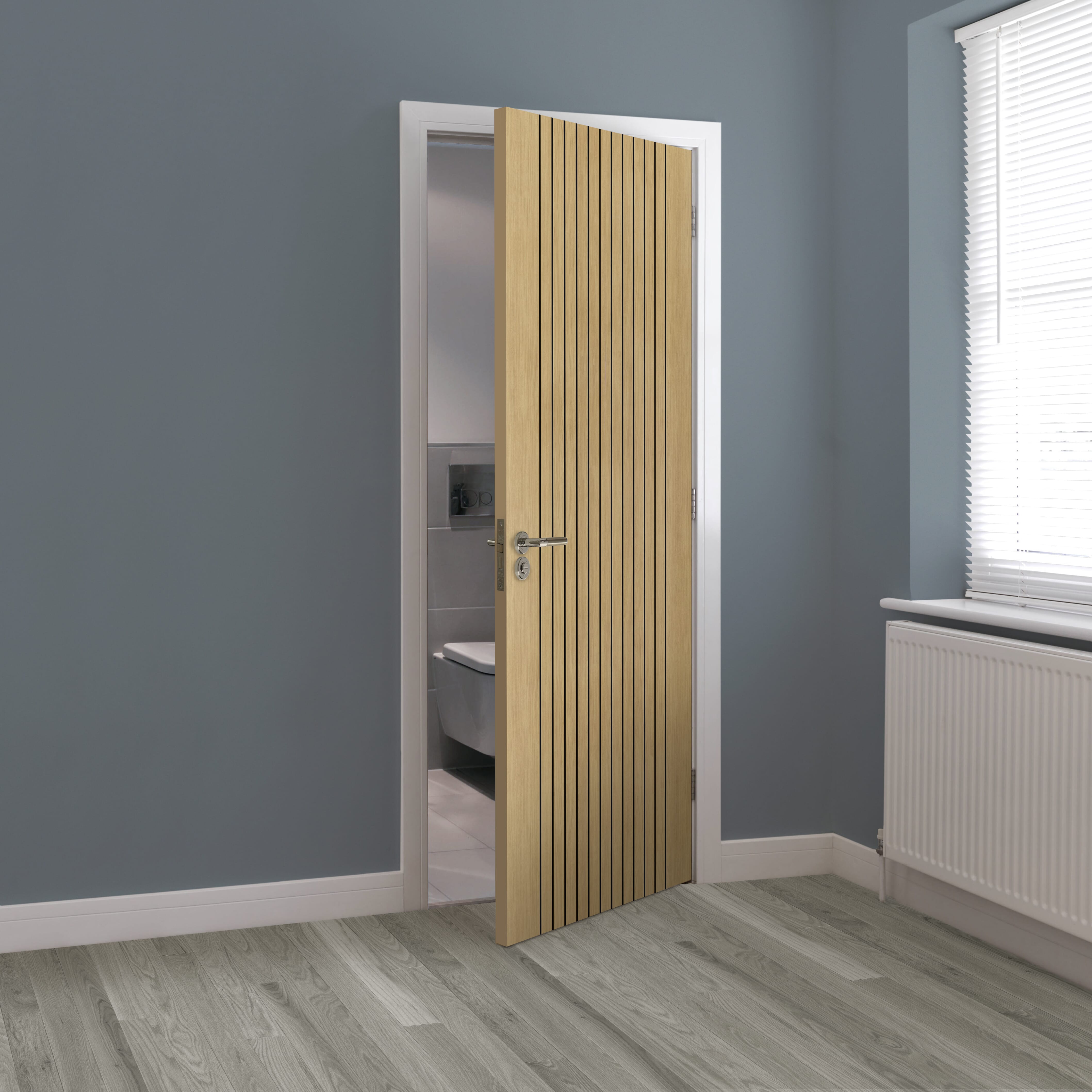 Aria Oak Laminate Fire Door at Vivid Doors