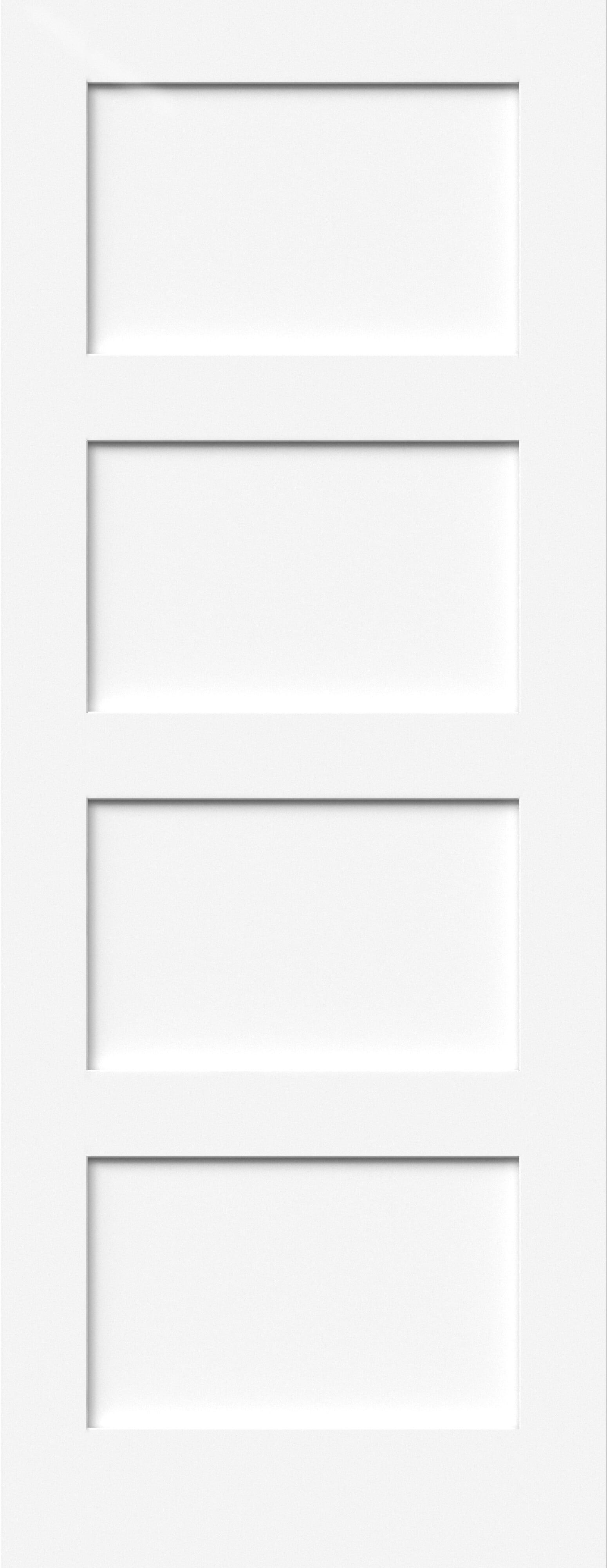 White Shaker 4 Panel Fire Door at Vivid Doors