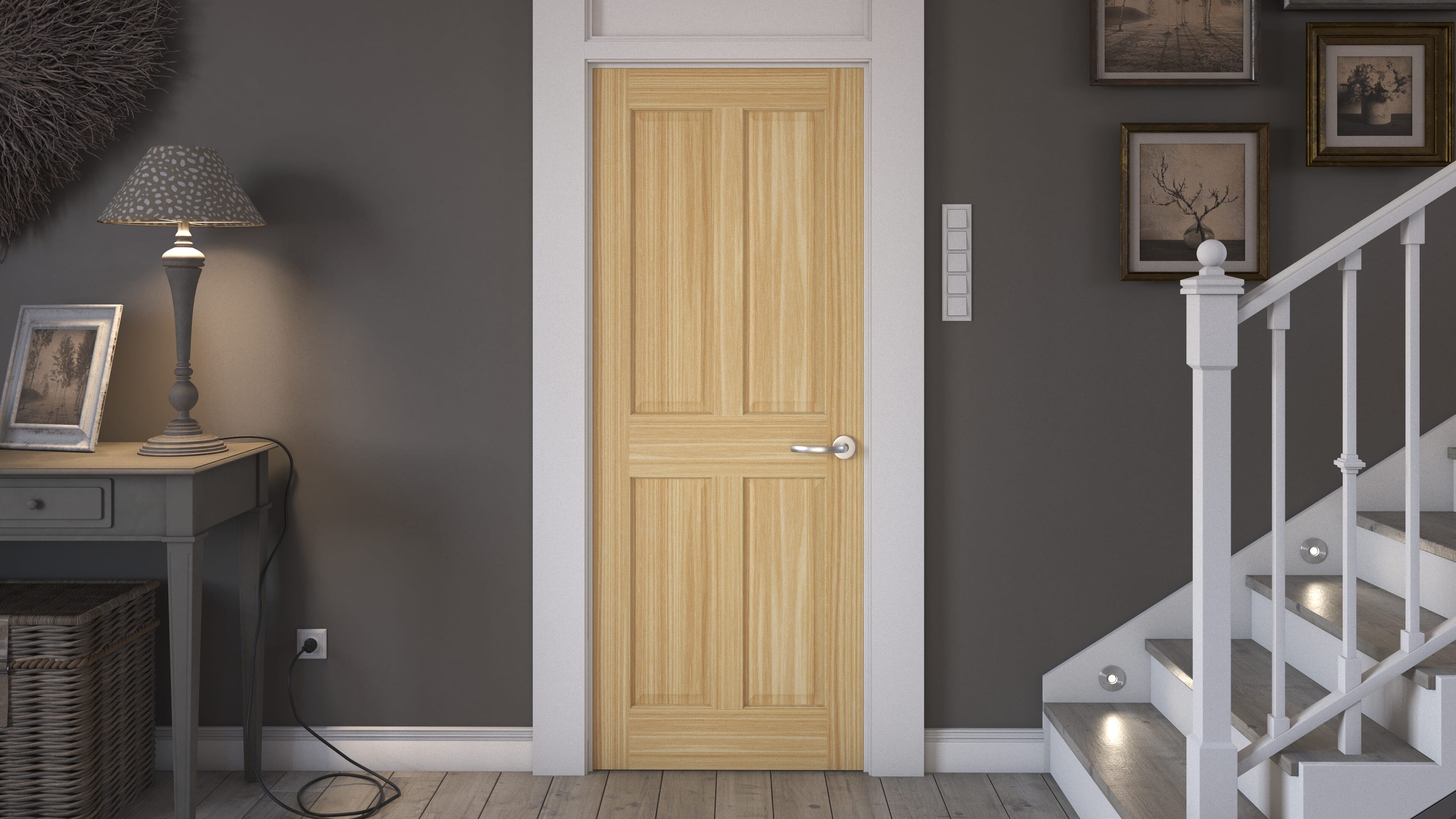 762x1981x44mm (30") Traditional Victorian Pine 4 Panel Fire Door at ...