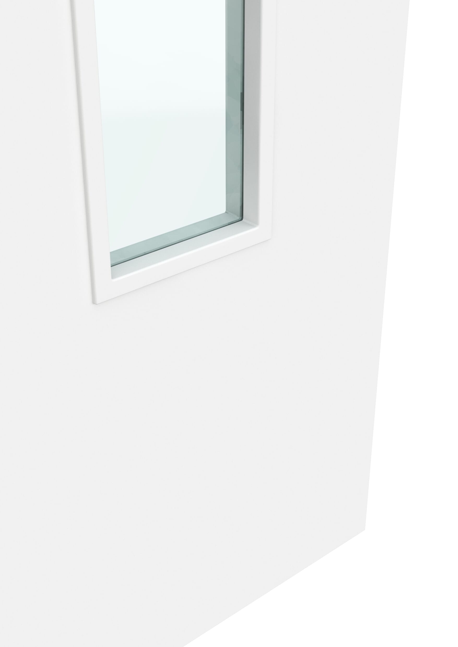 826x2040x44mm Flush White Prefinished 1los Clear Glazed Fire Door At ...