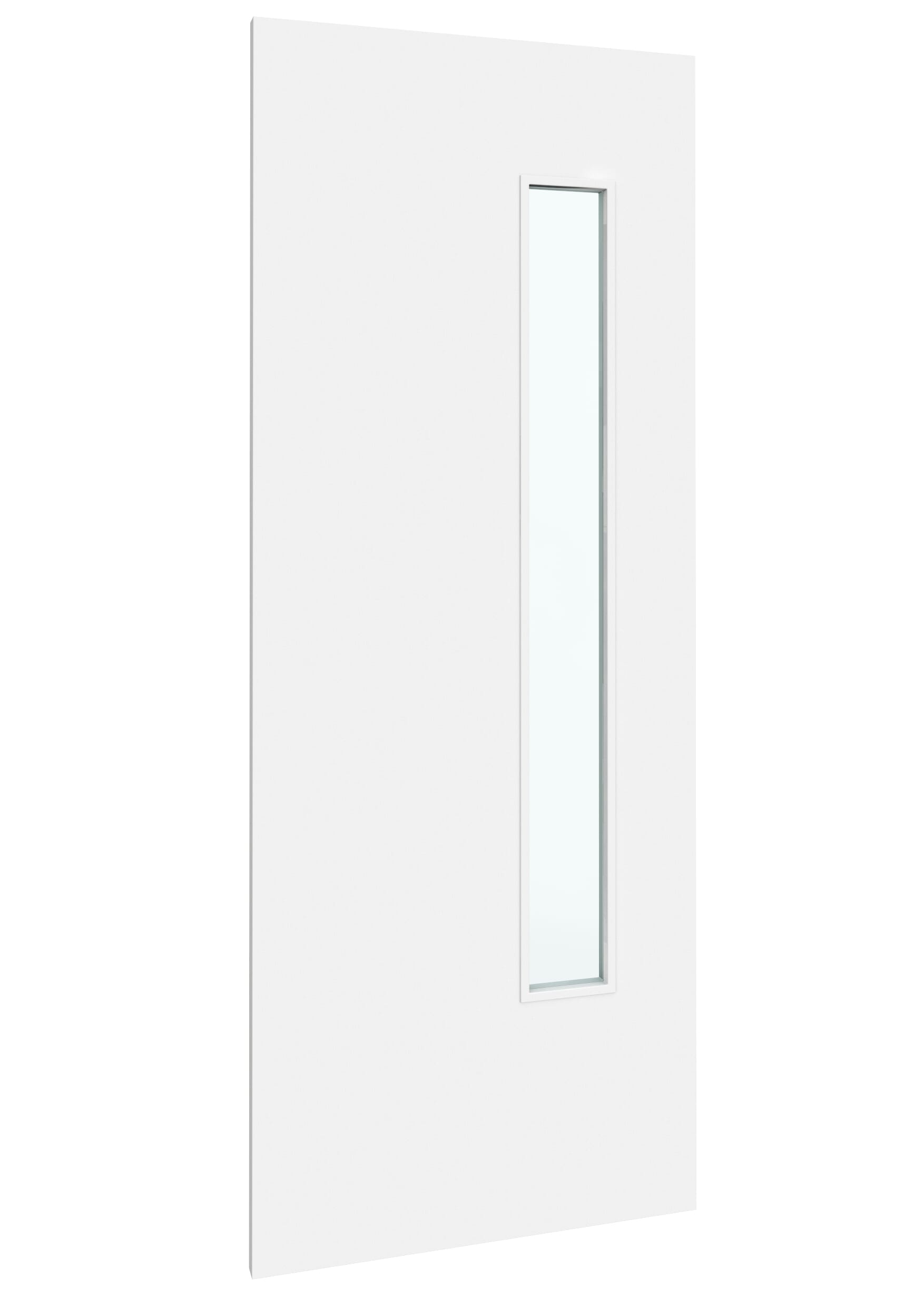 926x2040x44mm Flush White Prefinished 1los Clear Glazed Fire Door At ...